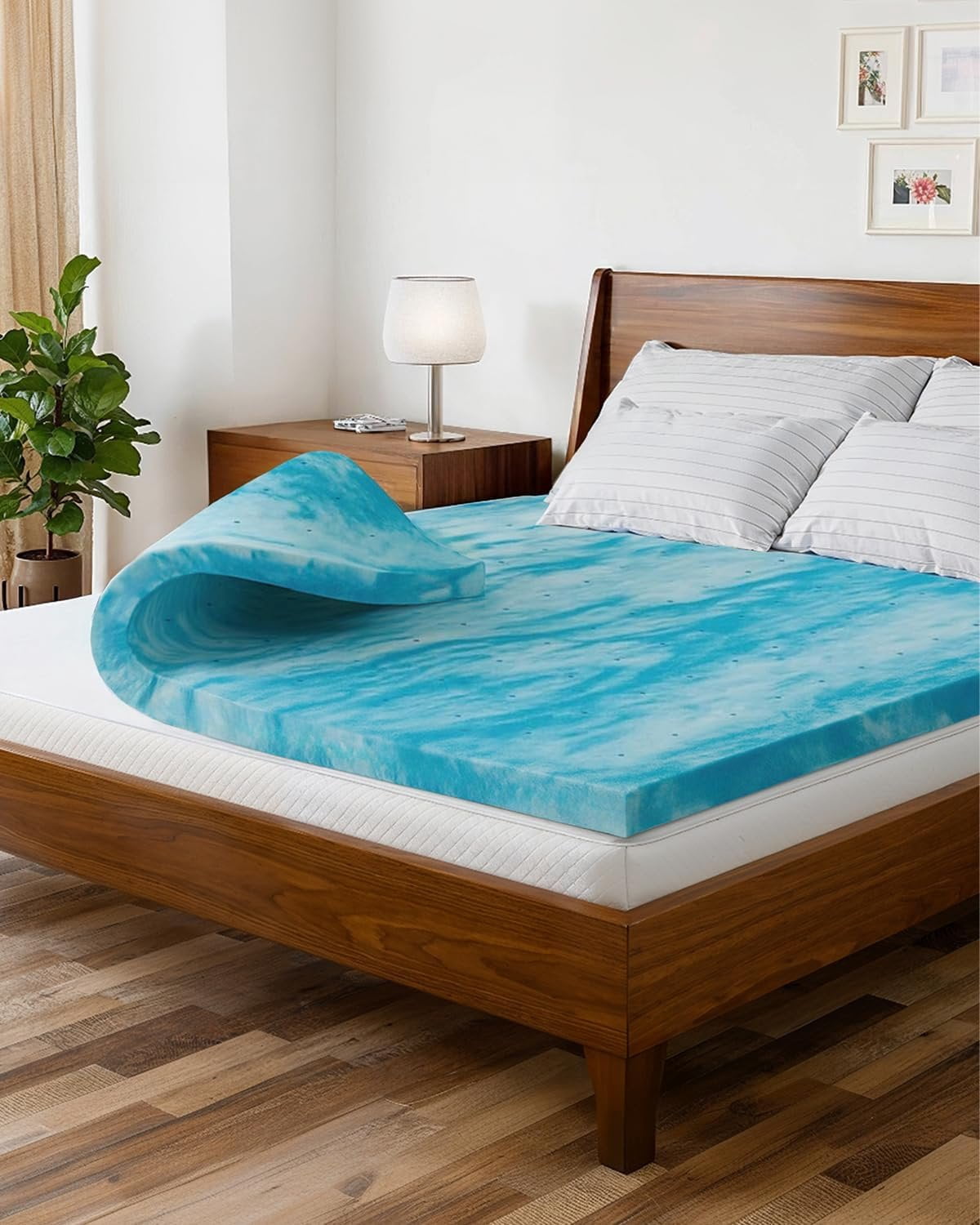 Super Soft Memory Mattress Topper Size - 2 Inch Breathable Gel Infused ...