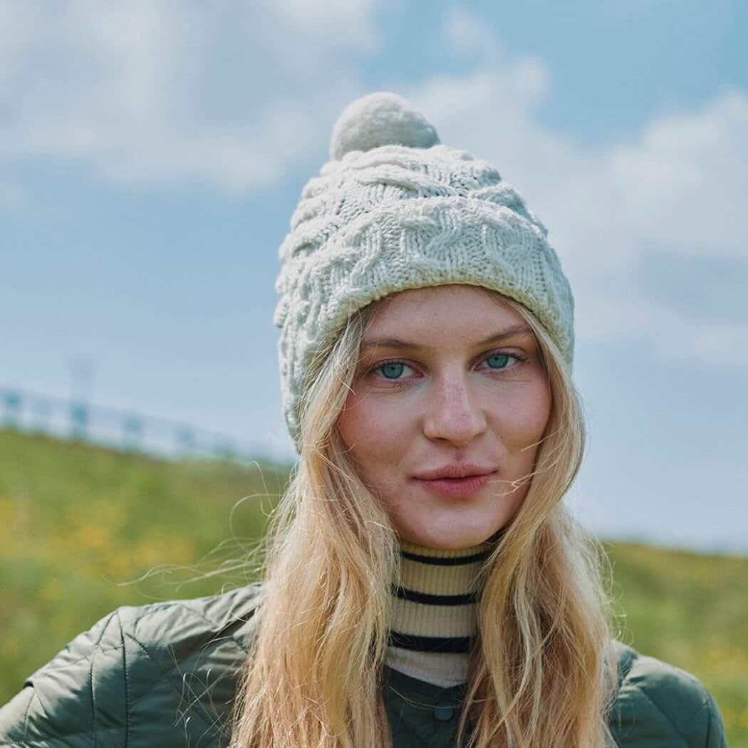 Super Soft Merino Wool Hat with Pom-Pom – Natural - Walmart.com