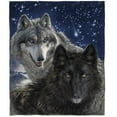 Dawhud Dire Super Soft Eclipse Wolves Fleece Throw Blanket: 50"x60 ...