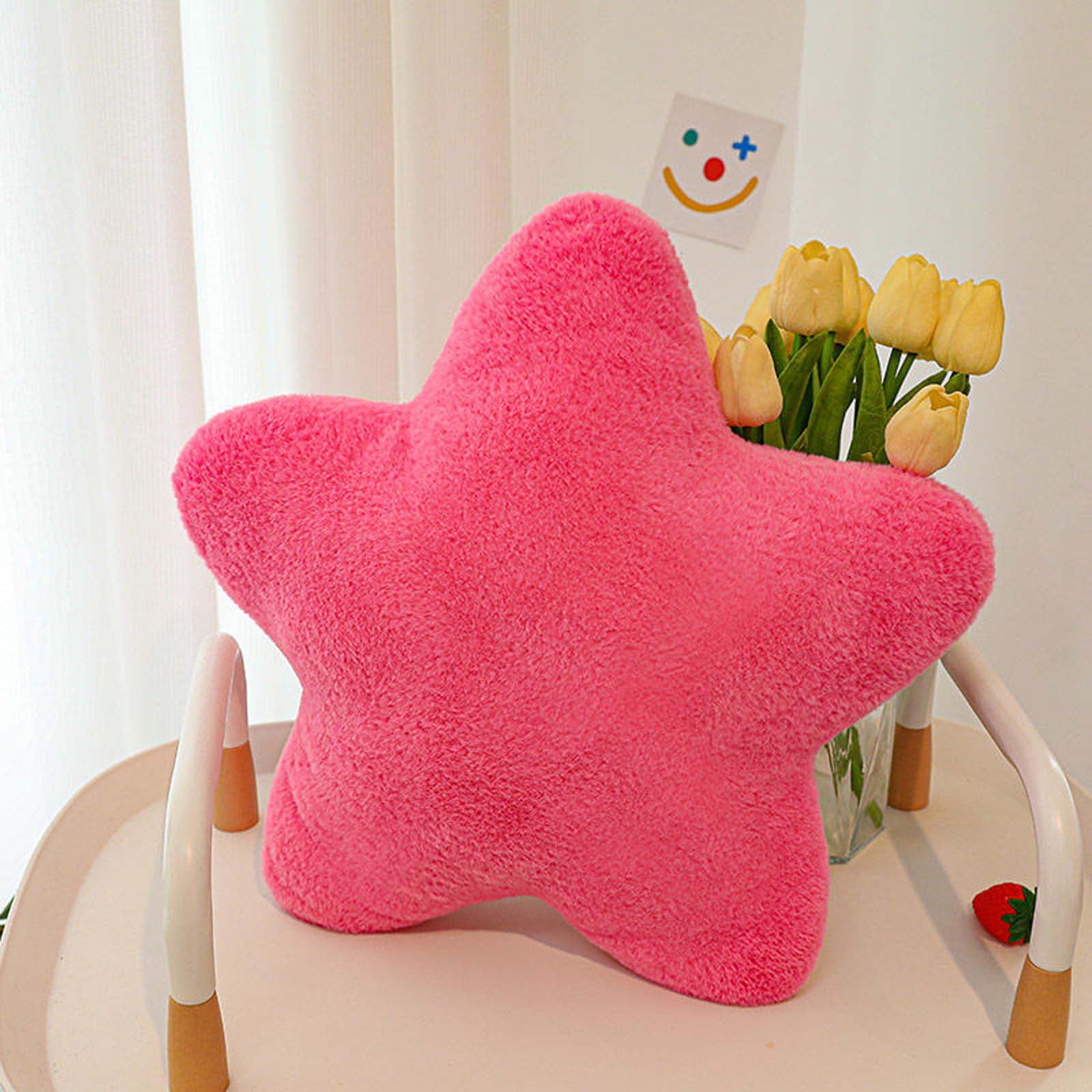 Super Soft Plush Star Pillow, Cute Heart Design, Cream Color, Ideal for ...