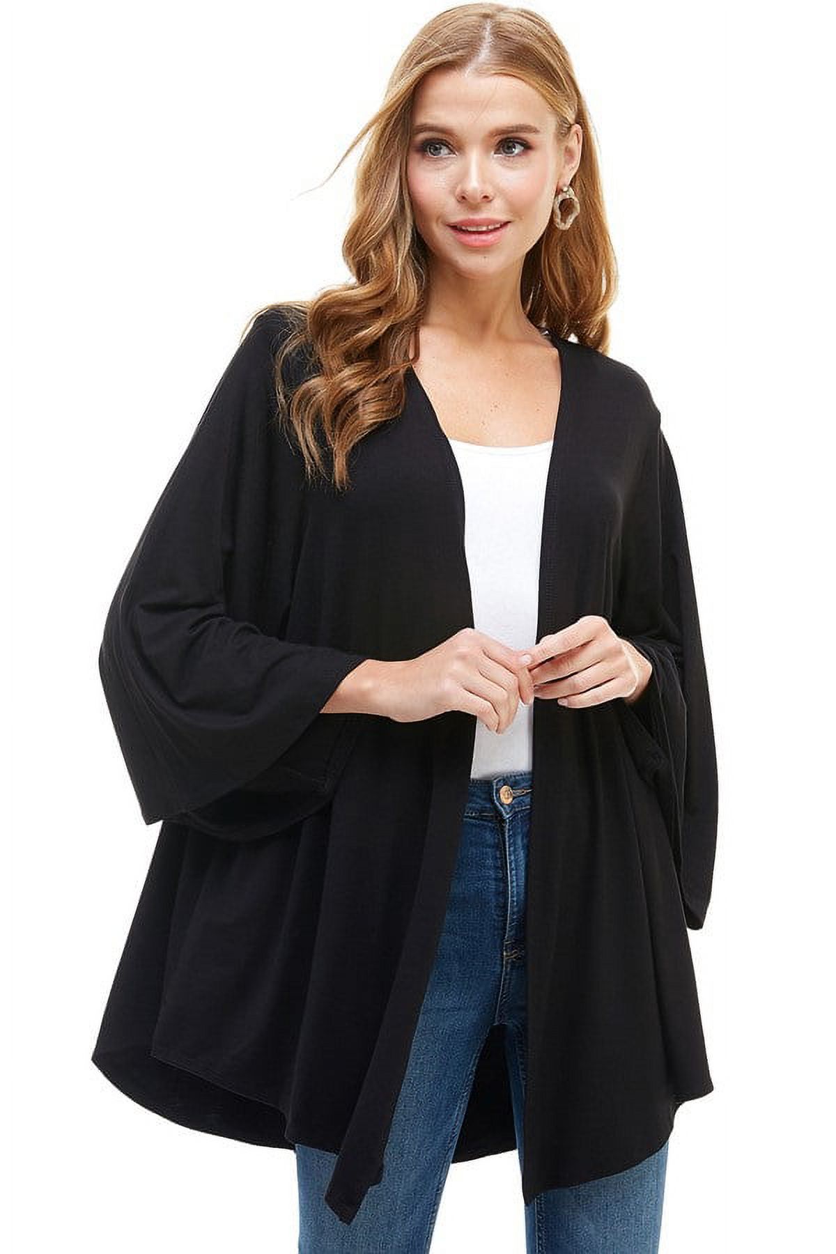Super Soft Rayon Kimono Cardigan - Walmart.com