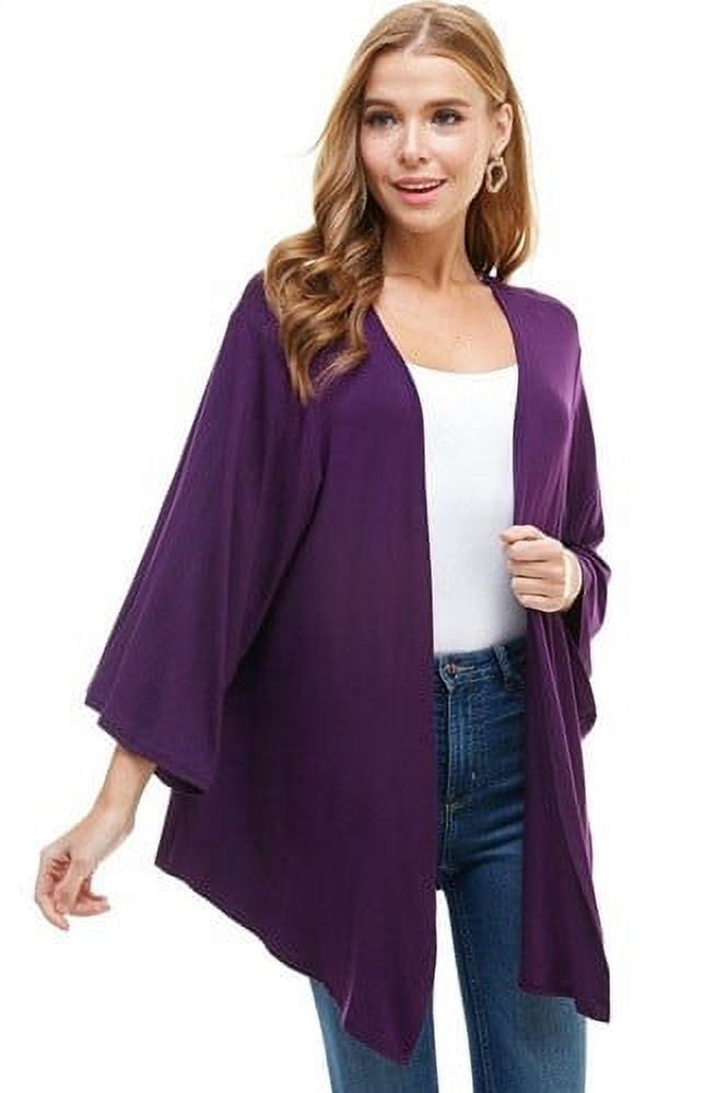 Super Soft Rayon Kimono Cardigan - Walmart.com