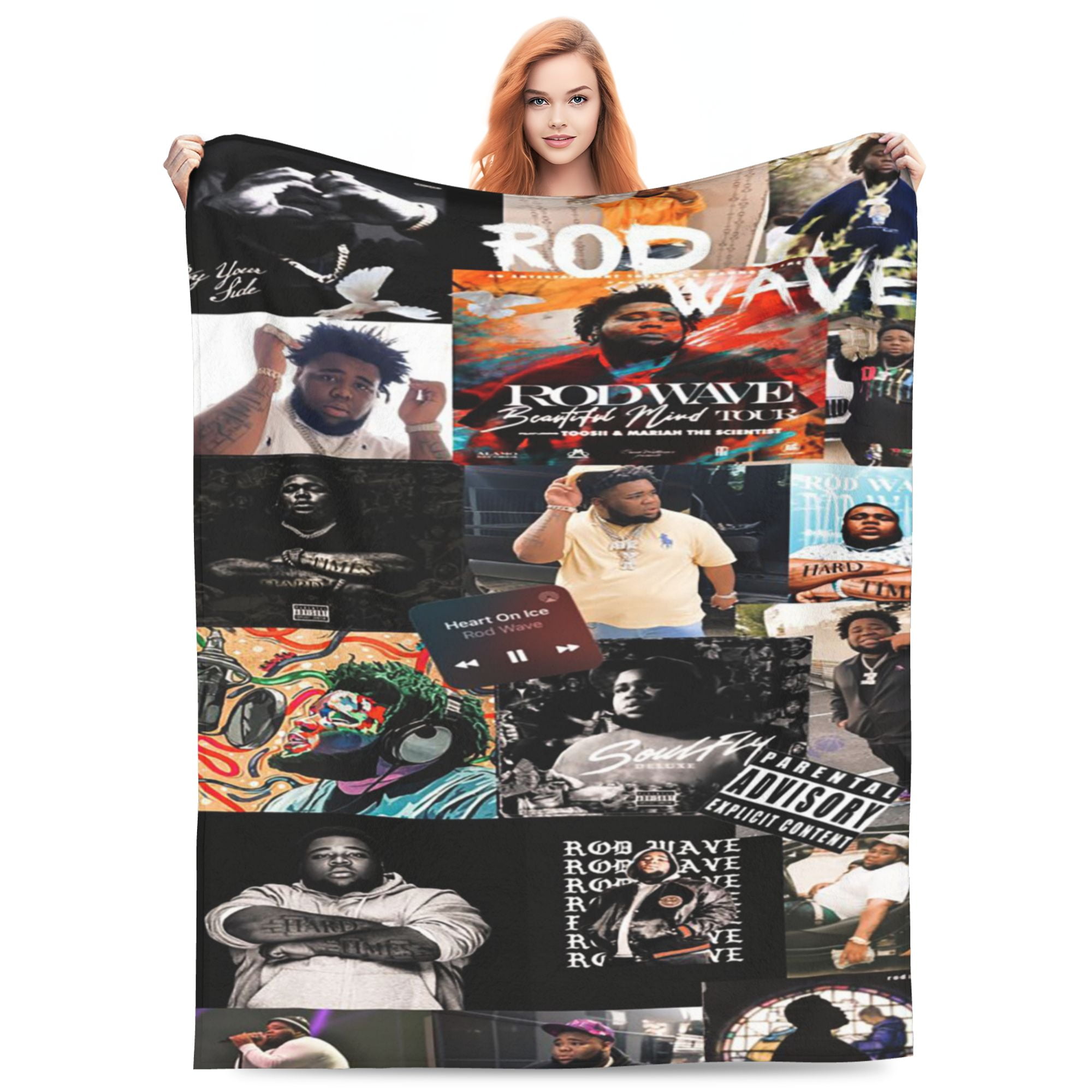 Super Soft Rod Wave Bed Blankets Lightweight Flannel Throws Blankets ...