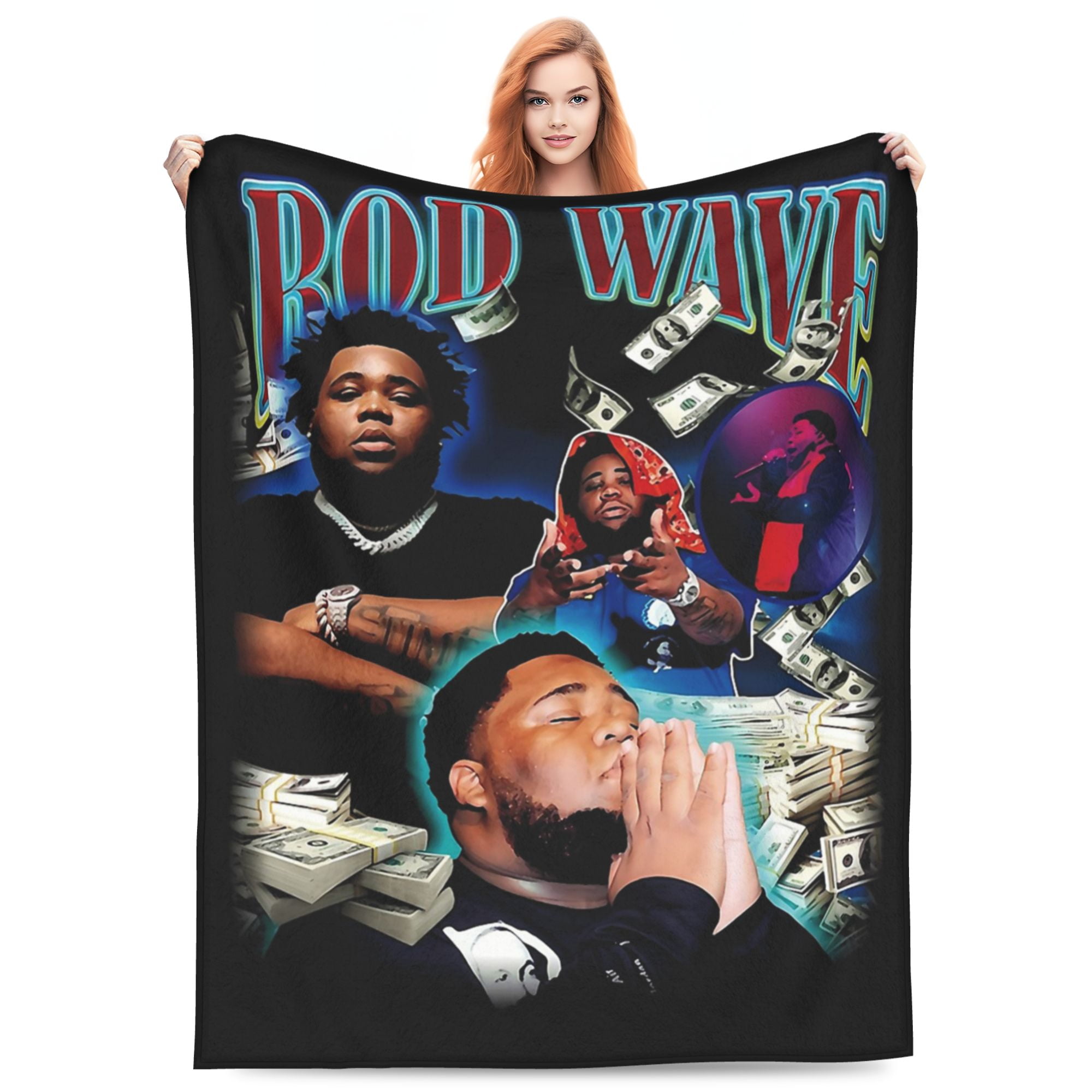 Super Soft Rod Wave Bed Blankets Lightweight Flannel Throws Blankets ...