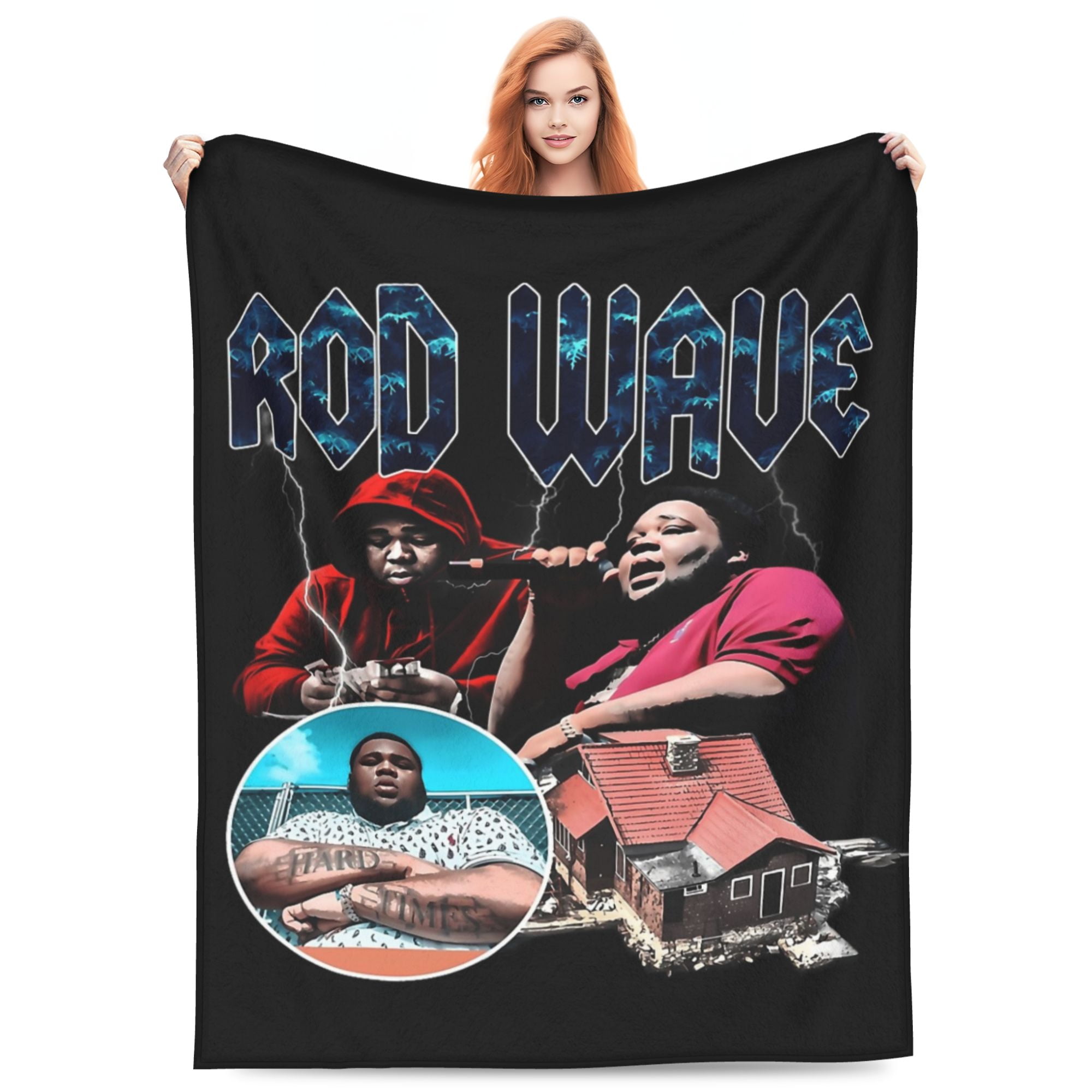 Super Soft Rod Wave Bed Blankets Lightweight Flannel Throws Blankets ...