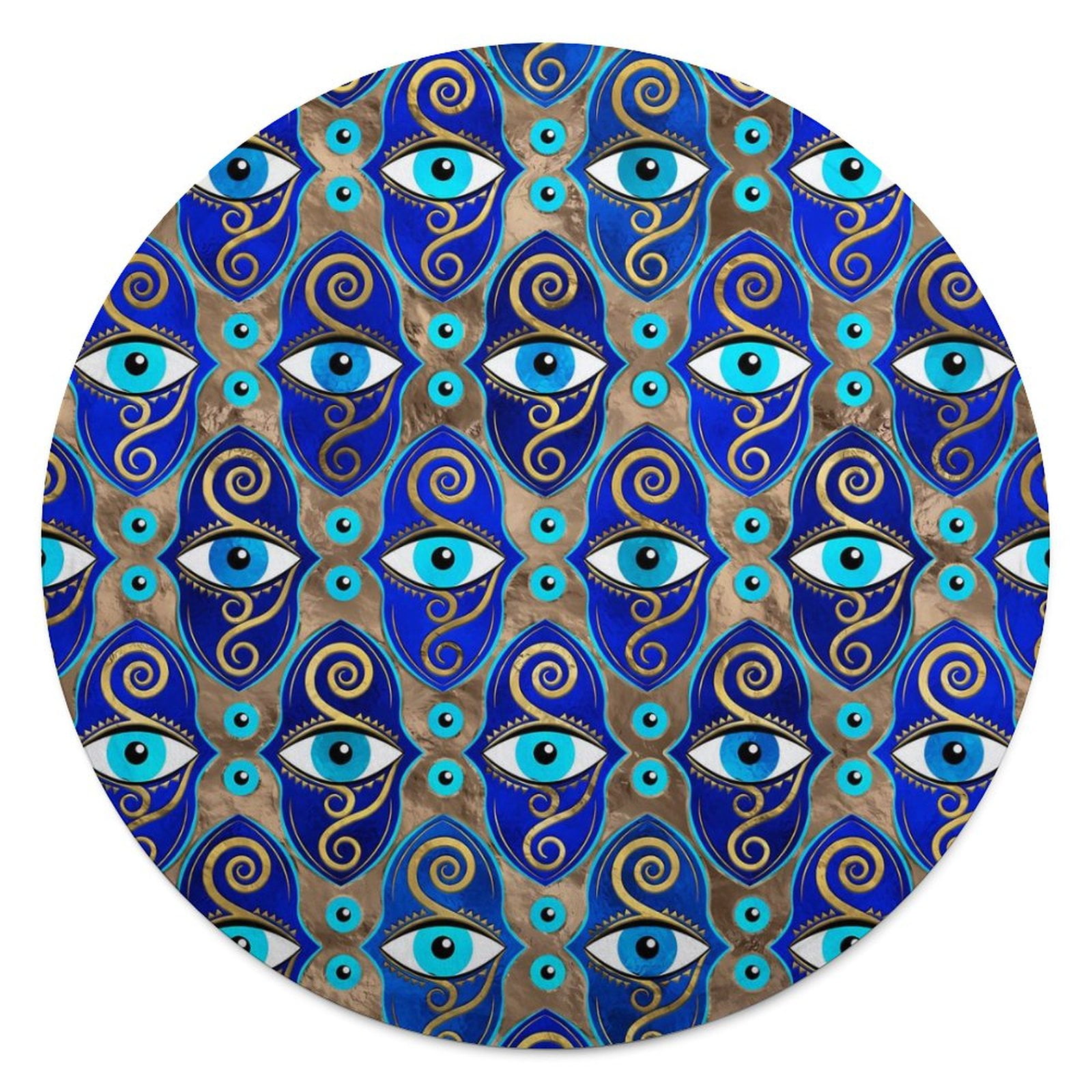 Super Soft Round Blanket Travelling Evil Eye Bedding Throws Nazar ...
