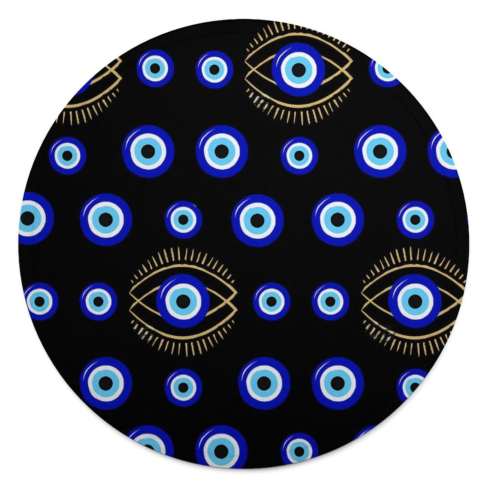 Super Soft Round Blanket Travelling Evil Eye Bedding Throws Nazar ...