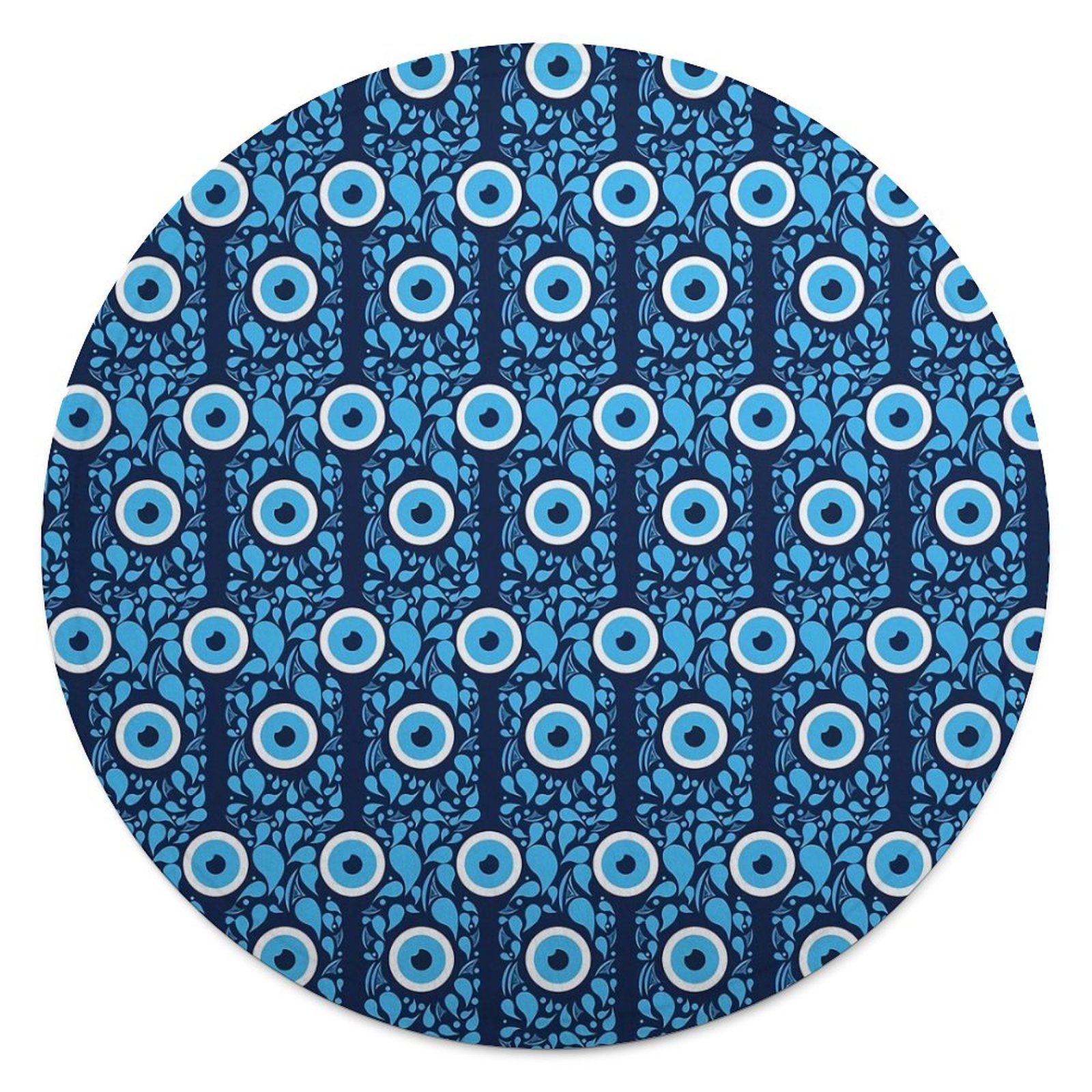 Super Soft Round Blanket Travelling Evil Eye Bedding Throws Nazar ...