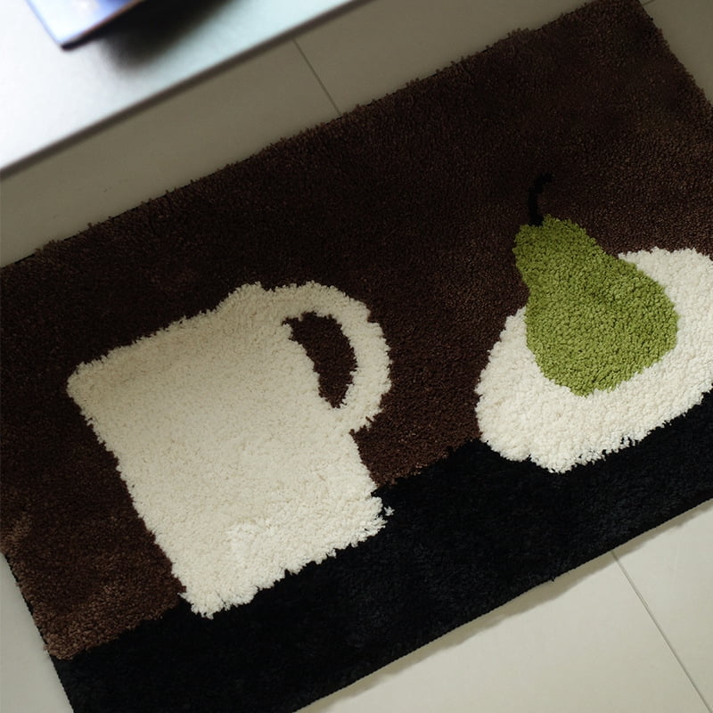 Super Soft Rug for Bedroom, 19.6x31.4 Inches Brown Anti-Skid High Pile ...