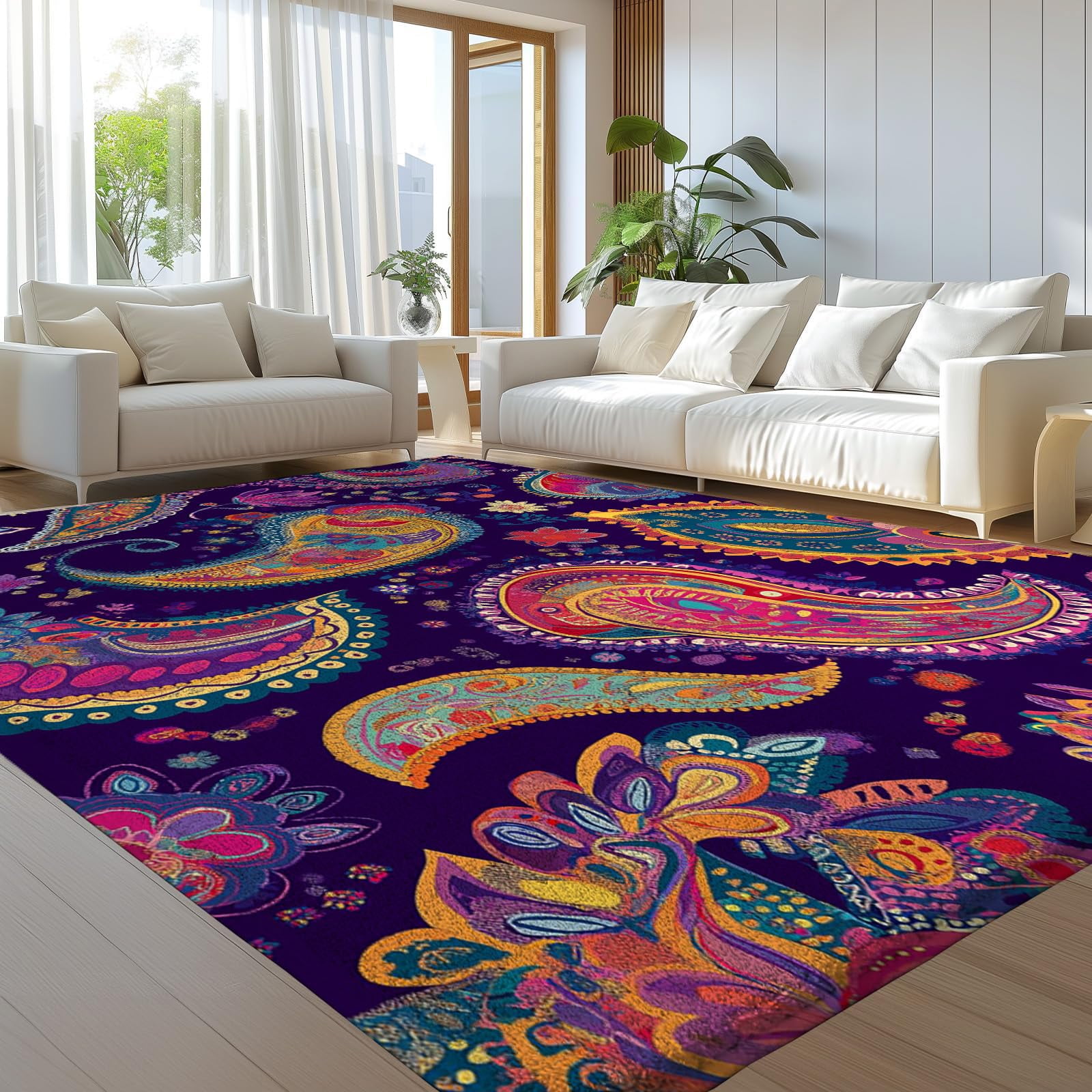 Super Soft Rugs For Living Room Bedroom Rug - Slee Pattern Low Pile Non ...