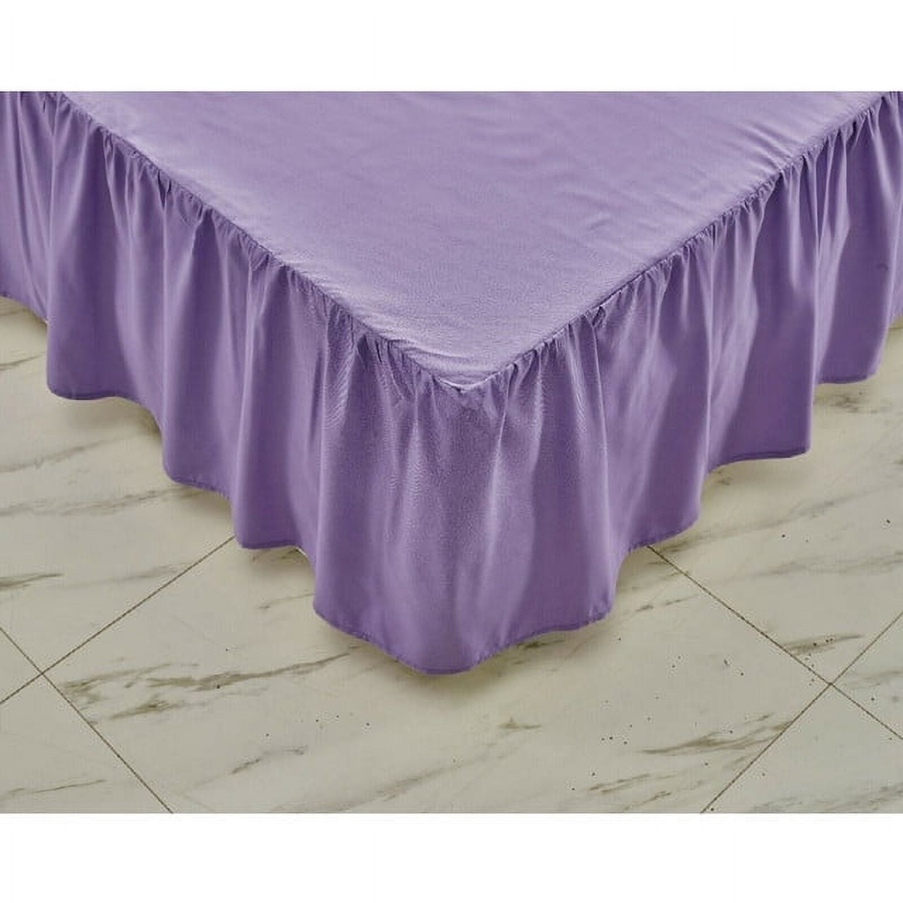 Super Soft Solid Bed Skirt Queen Size Luxury Brushed Microfiber 14 inch ...