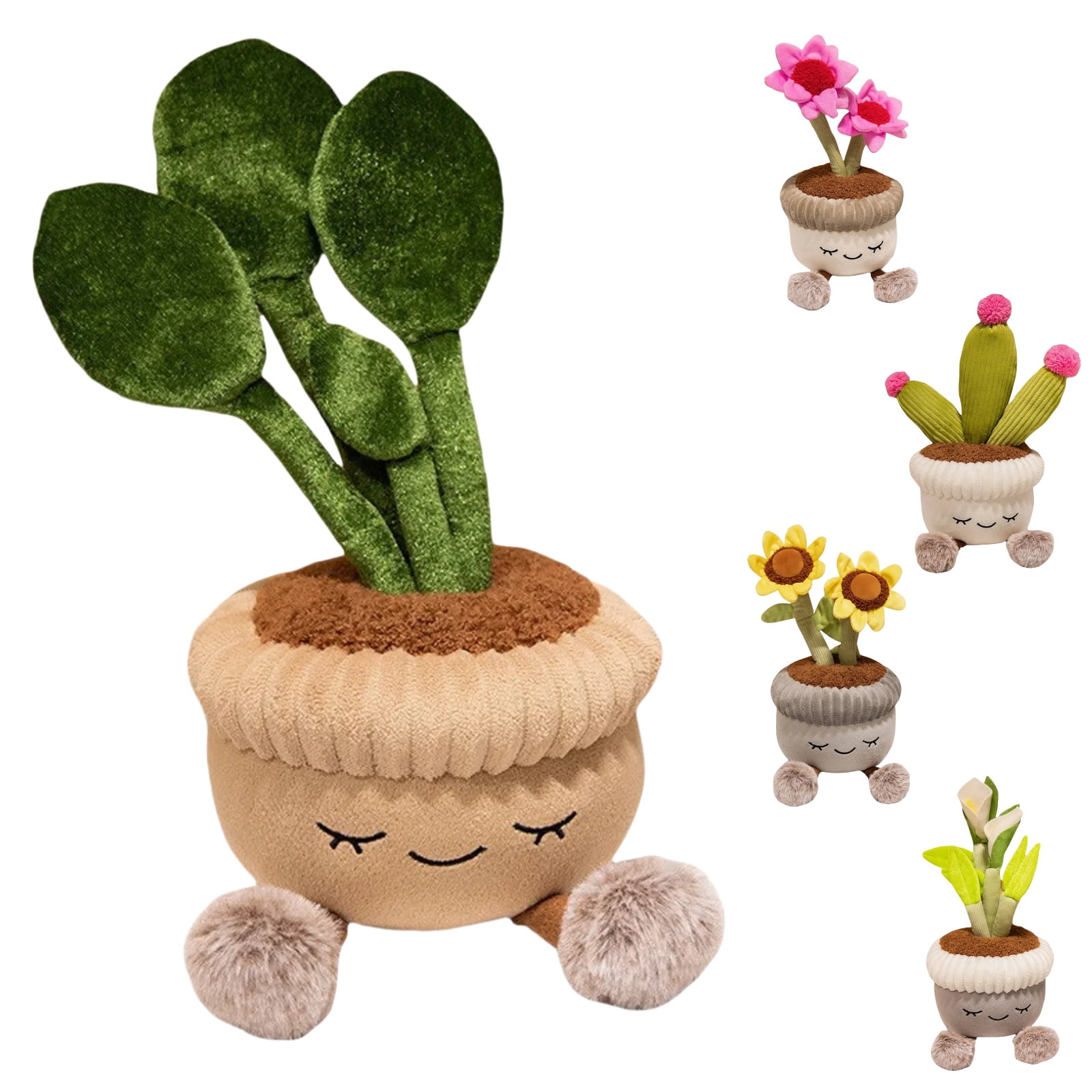 Super Soft Succulent Plush Toy Potted Plants, Adorable Stuffed Dolls ...