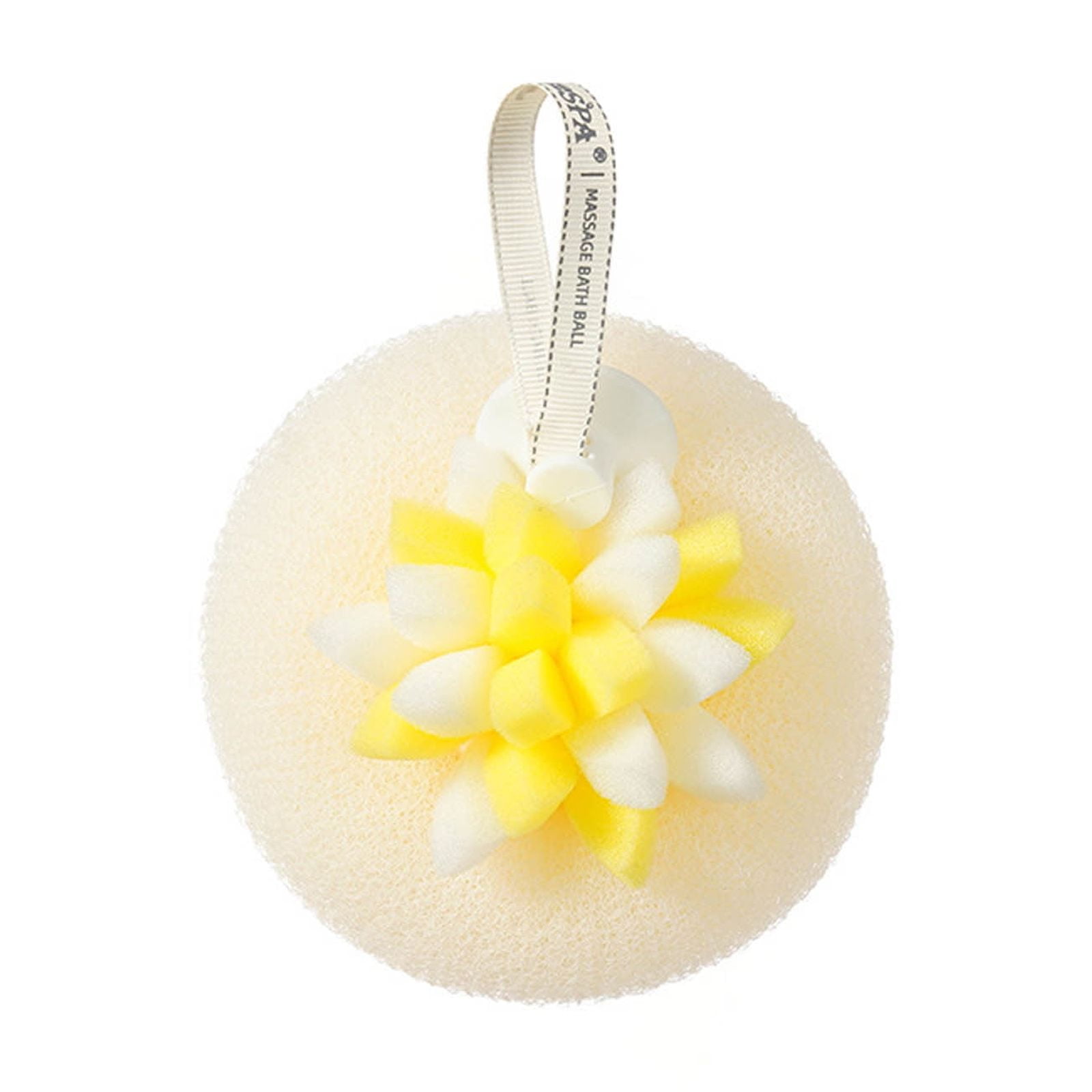 Super Soft Sunflower Bath Ball with Suction Cup, 2-in-1 Exfoliating ...