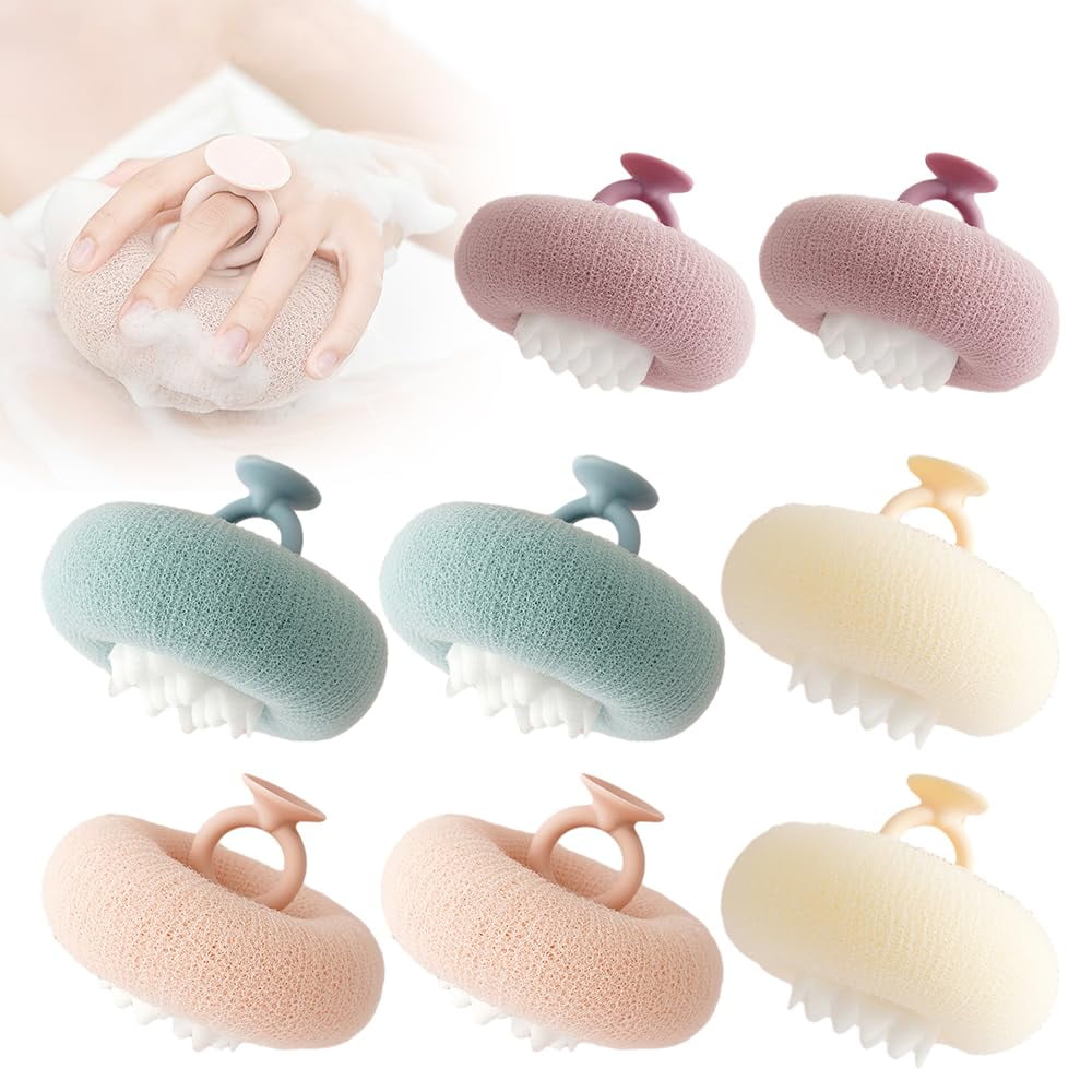 Super Soft Sunflower Suction Cup Bath Ball, 2-in-1 Sunflower Bath Ball ...