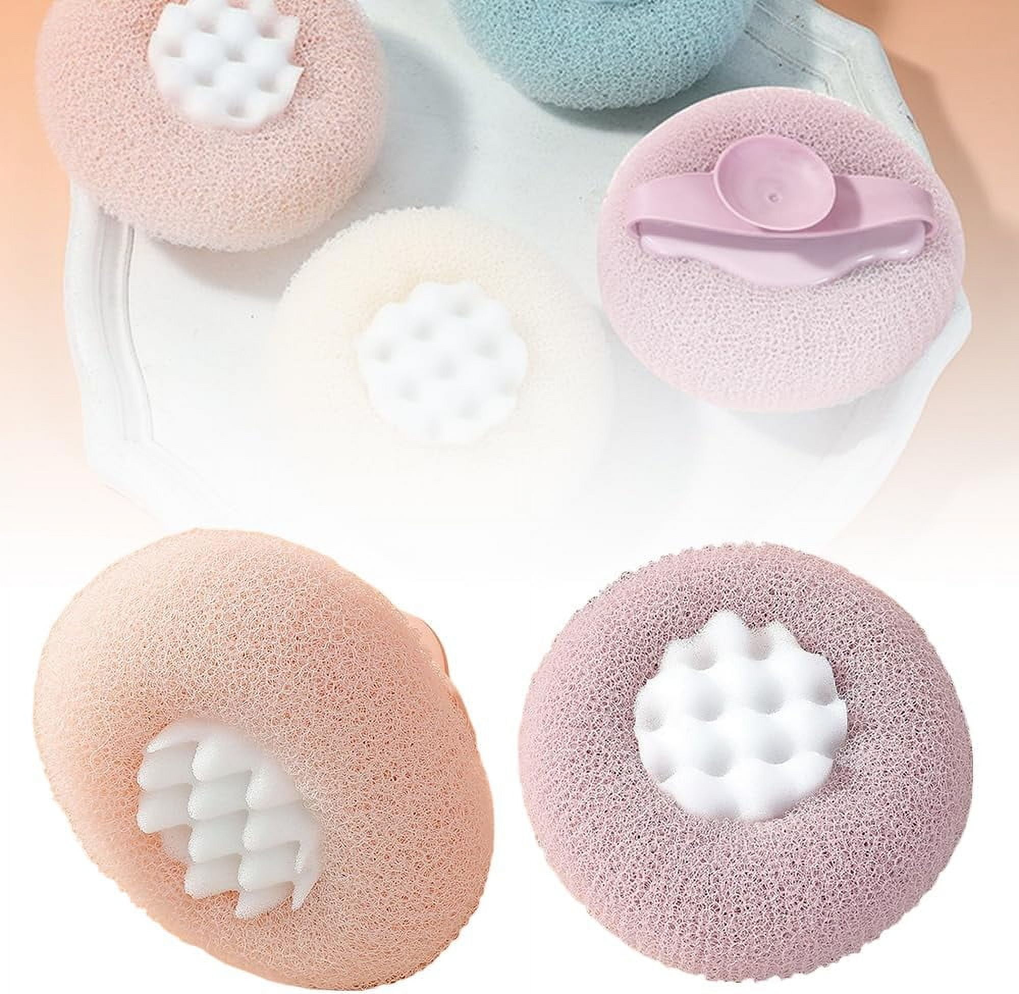 Super Soft Sunflower Suction Cup Bath Ball, 2025 New 2 in 1 Bath Shower ...