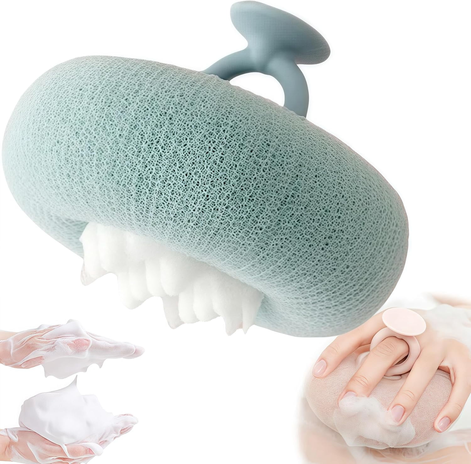 Super Soft Sunflower Suction Cup Bath Ball, 2025 New 2 in 1 Sunflower ...