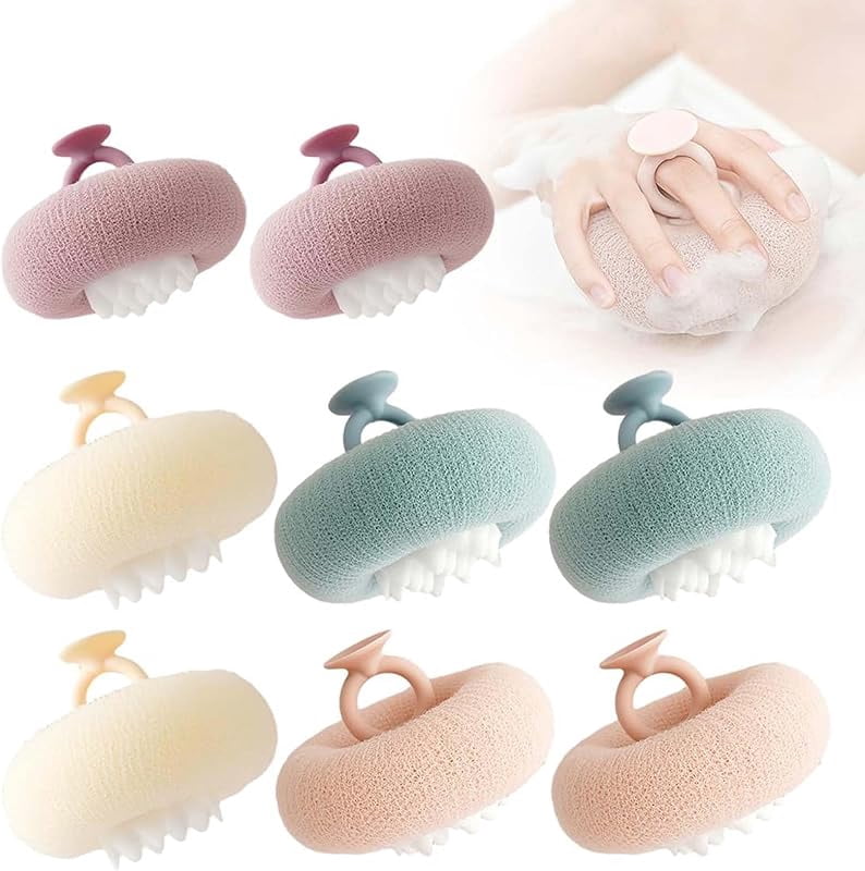 Super Soft Sunflower Suction Cup Bath Ball, 2025 New 2-in-1 Sunflower ...