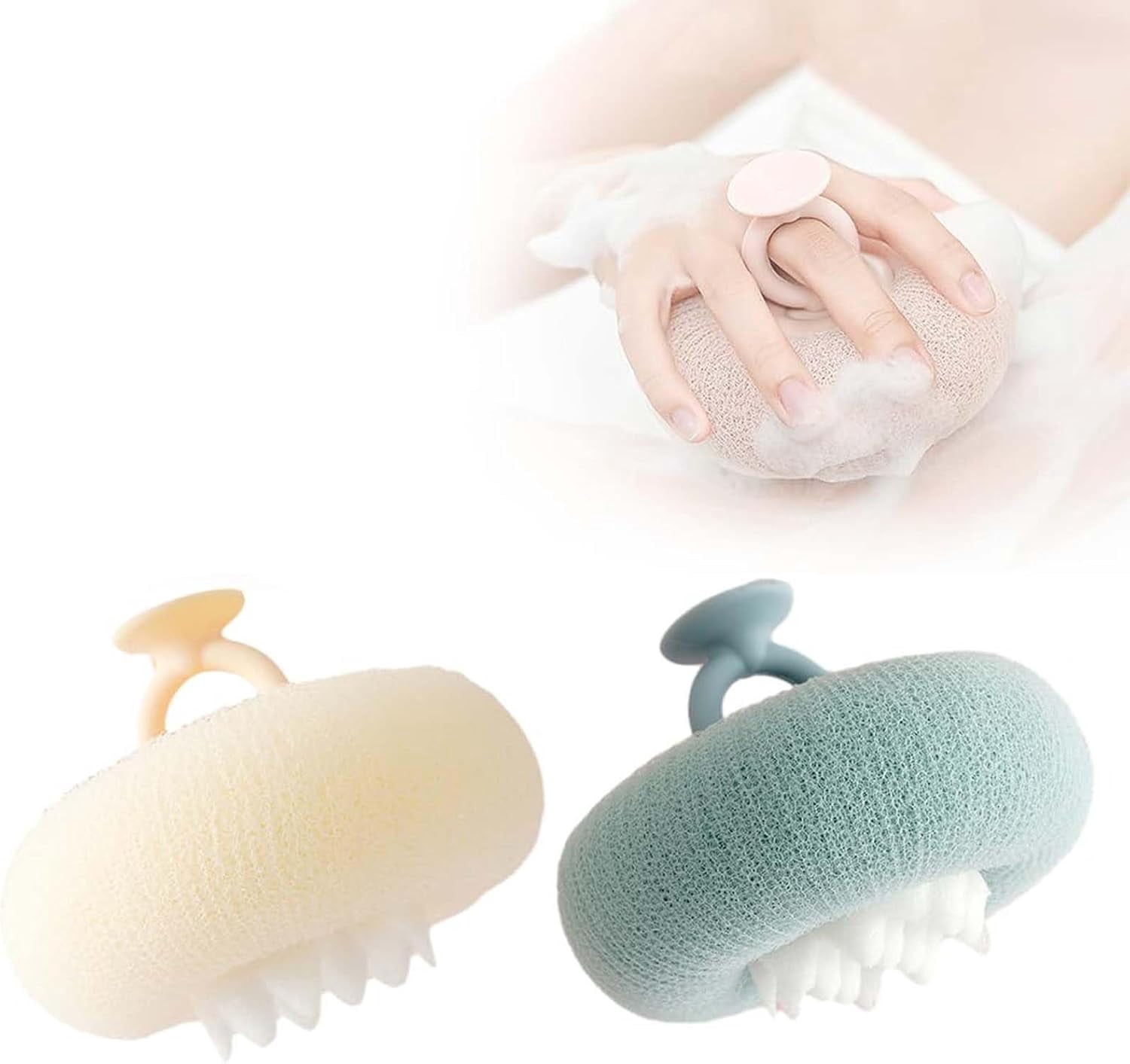 Super Soft Sunflower Suction Cup Bath Ball, 2025 New 2-in-1 Sunflower ...