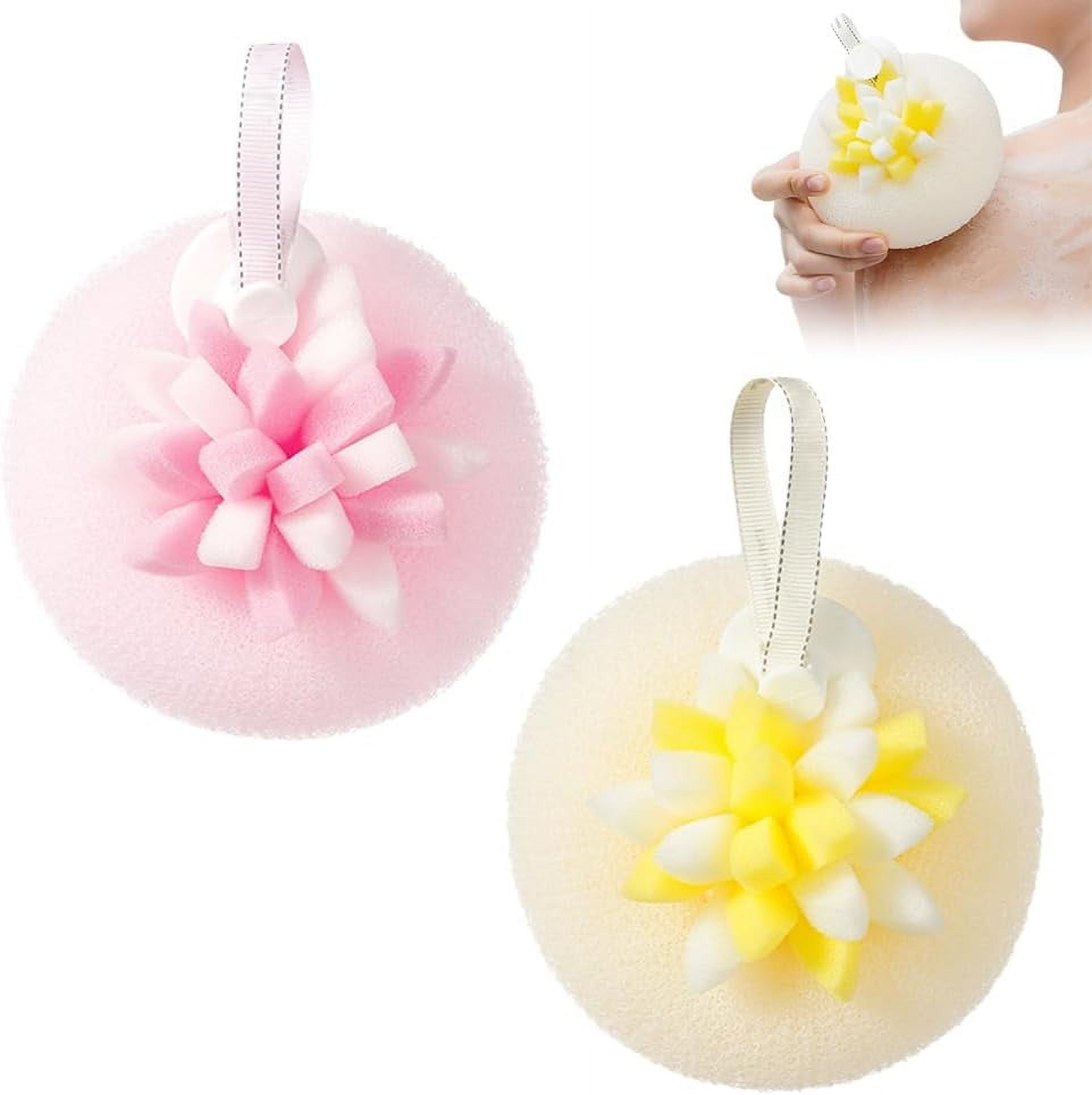 Super Soft Sunflower Suction Cup Bath Ball, 2025 New Bath Sponge ...