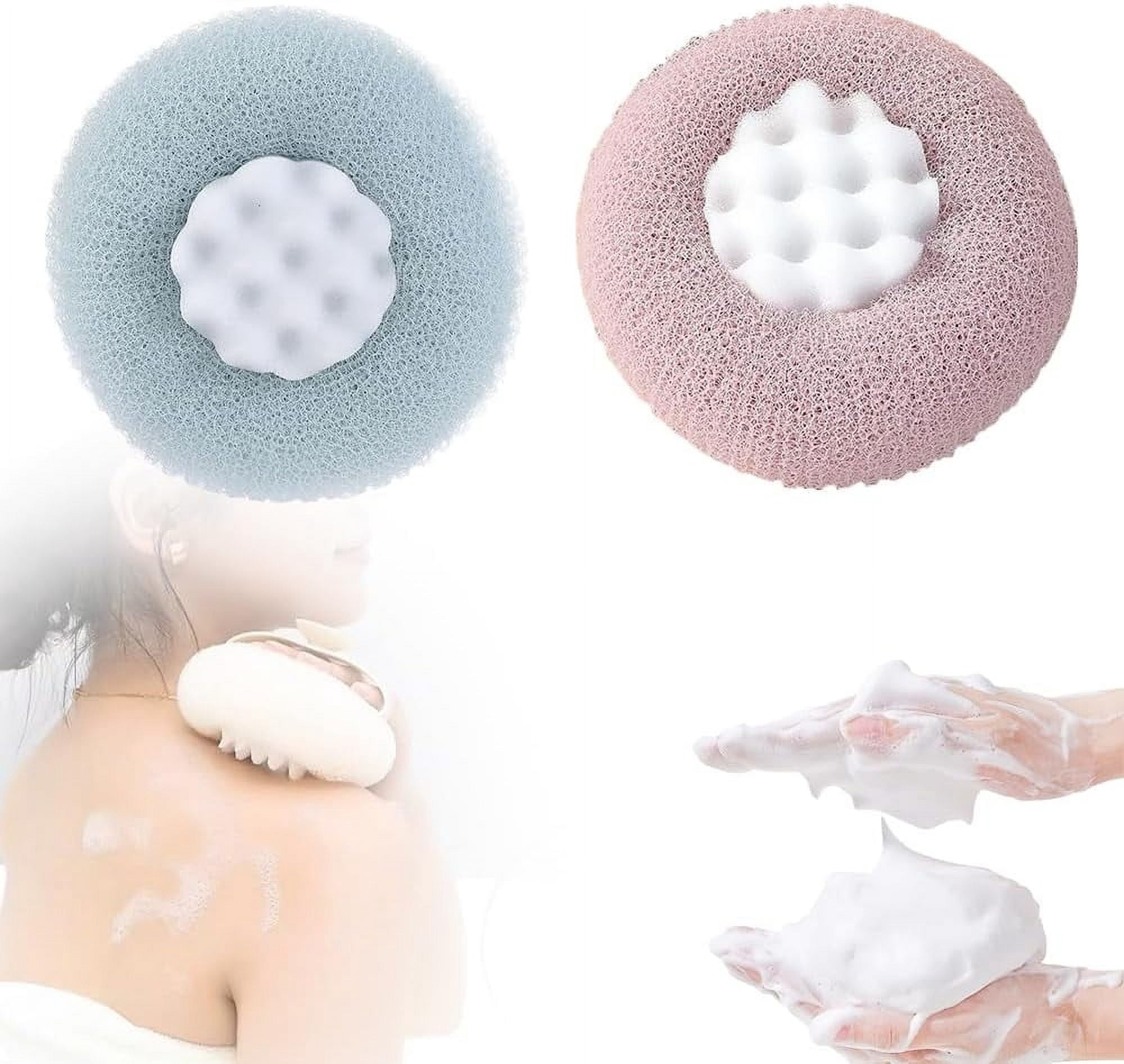 Super Soft Sunflower Suction Cup Bath Ball, 2025 Upgraded 2-in-1 Bath ...