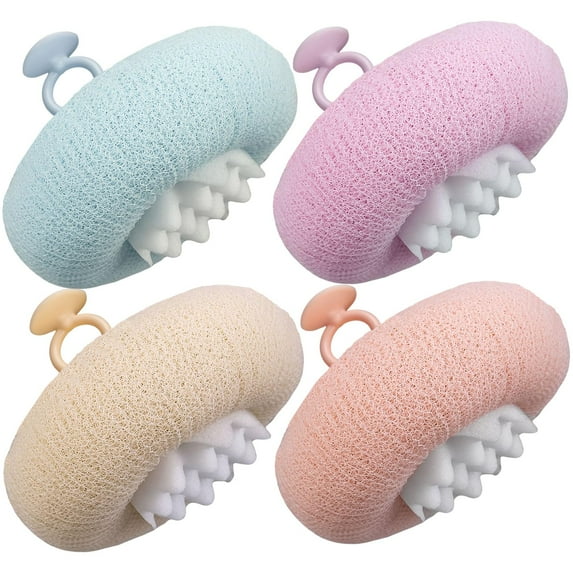 Super Soft Sunflower Suction Cup Bath Ball, 2026 Upgraded 2-in-1 ...