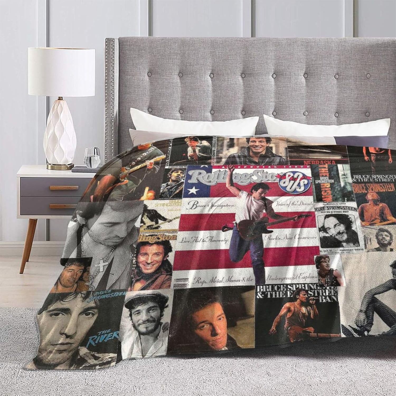 Super Soft Throw Blanket Bruce Music Springsteen Throw Blanket Fuzzy ...