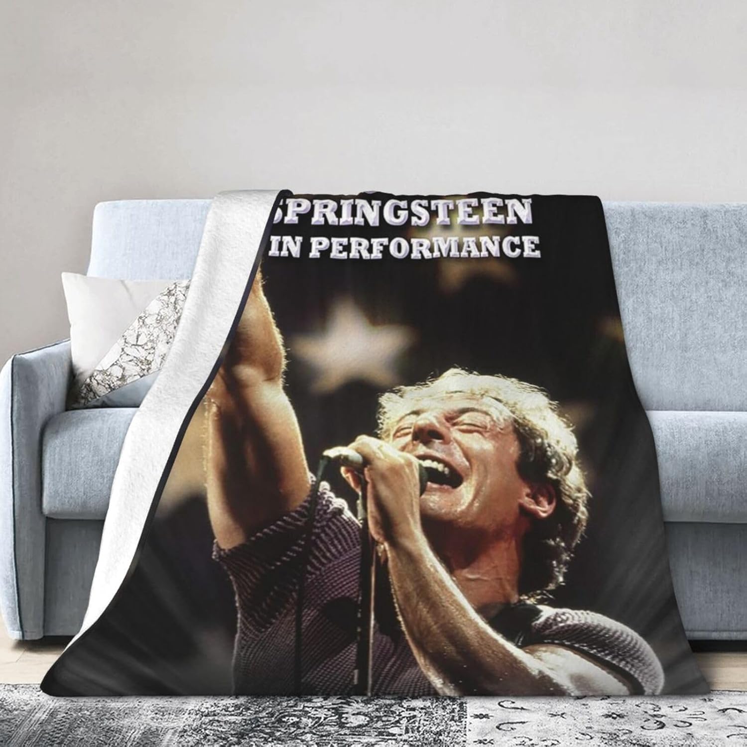 Super Soft Throw Blanket Bruce Music Springsteen Throw Blanket Fuzzy ...
