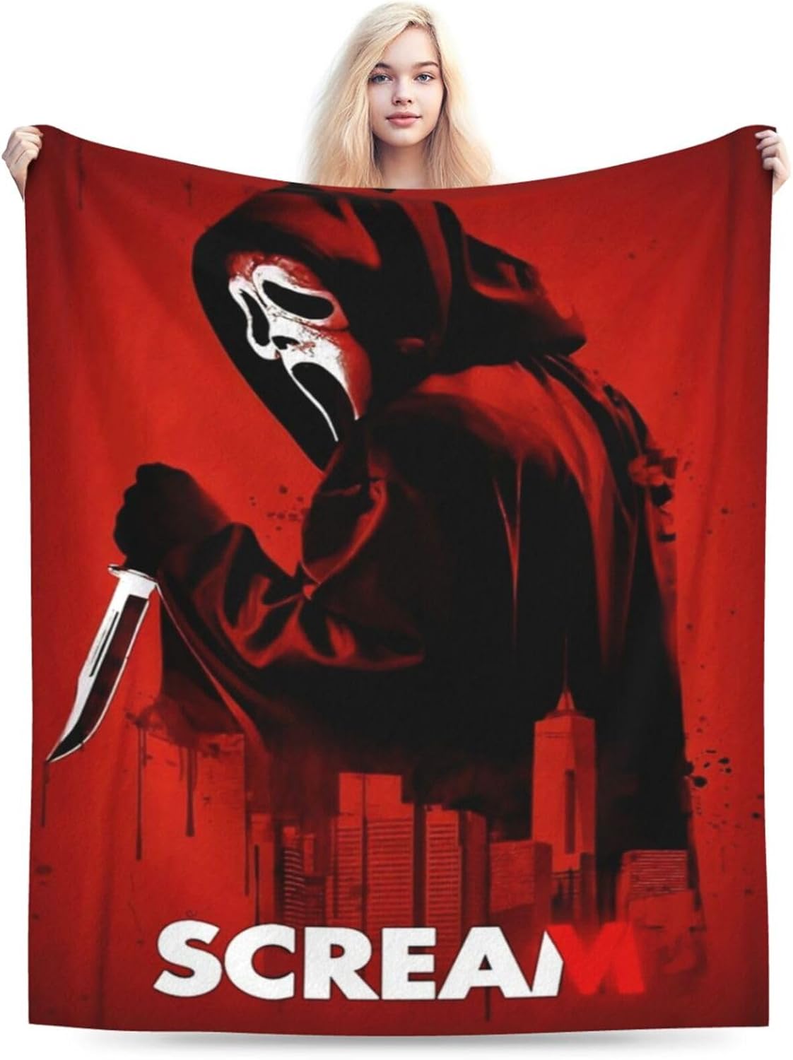 Super Soft Throw Blanket Halloween Horror Movie Blanket Screams Ghost ...