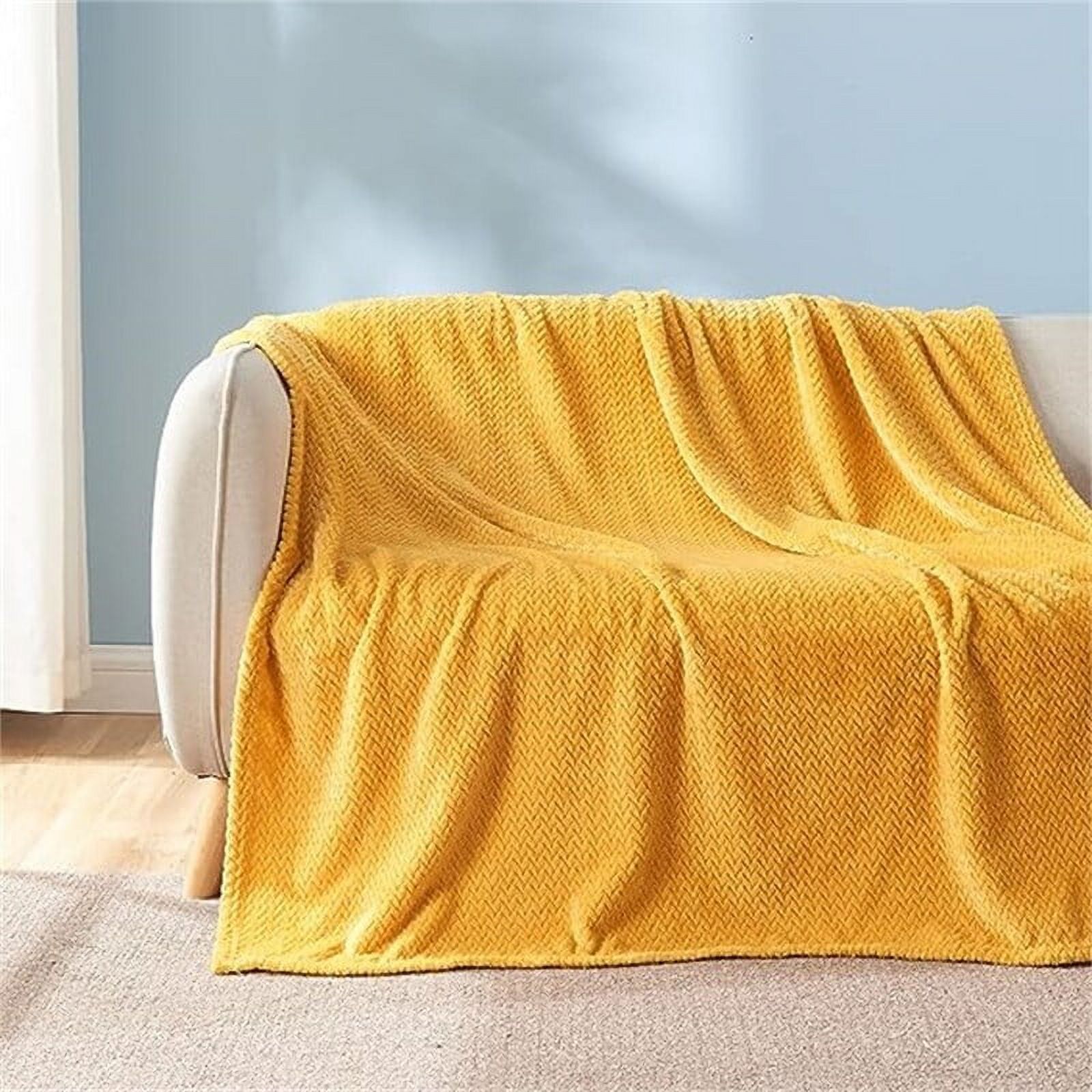 Super Soft Throw Blanket Mustard Yellow - Throw (50" x 60") - Walmart.com