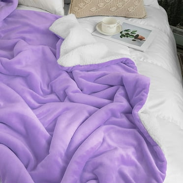 VERAMUSE Chenille Throw Blanket for Couch 60"X88" Lightweight Purple ...