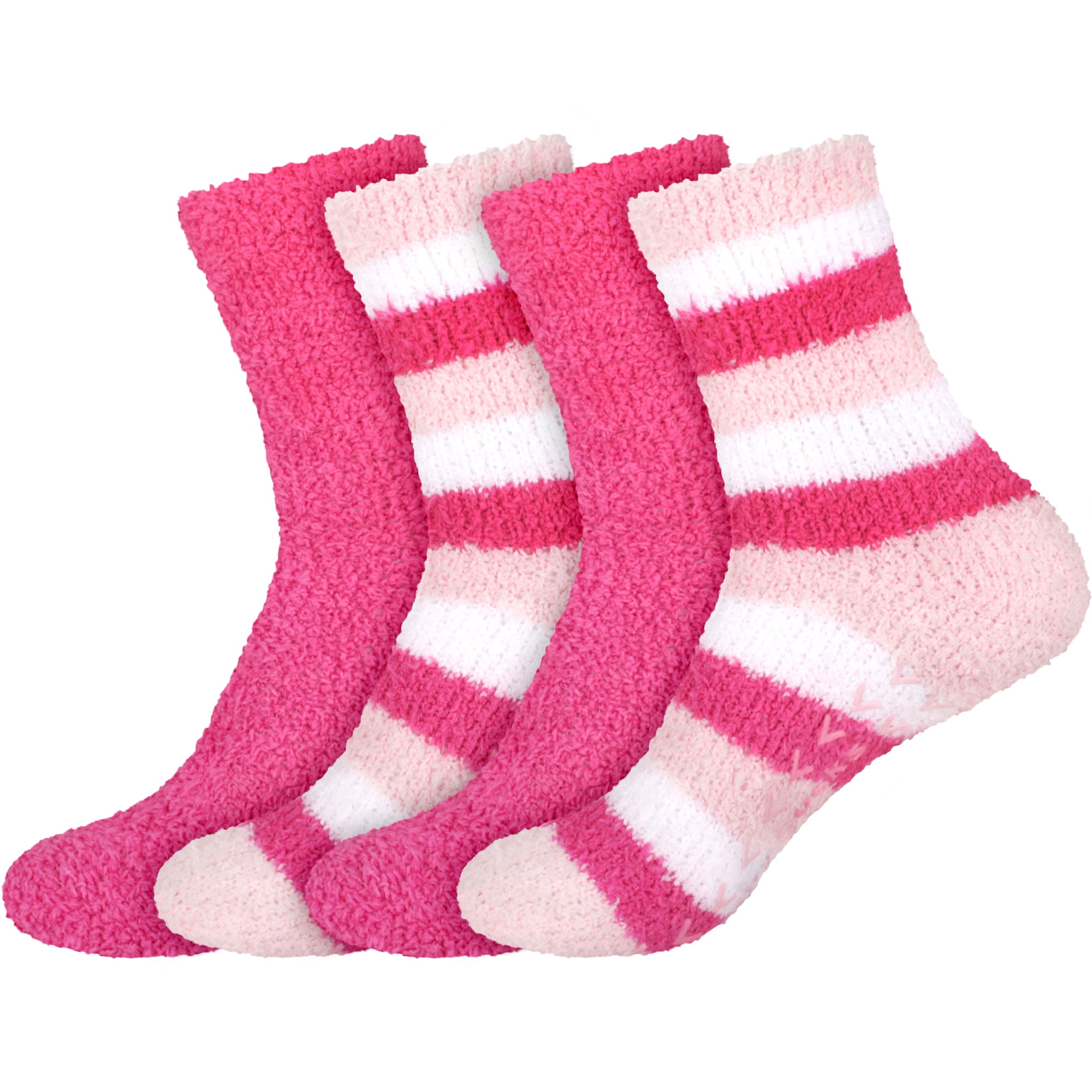 Super Soft Warm Cozy Fuzzy Cozy Home Socks - Fuchsia Combo - 4prs ...