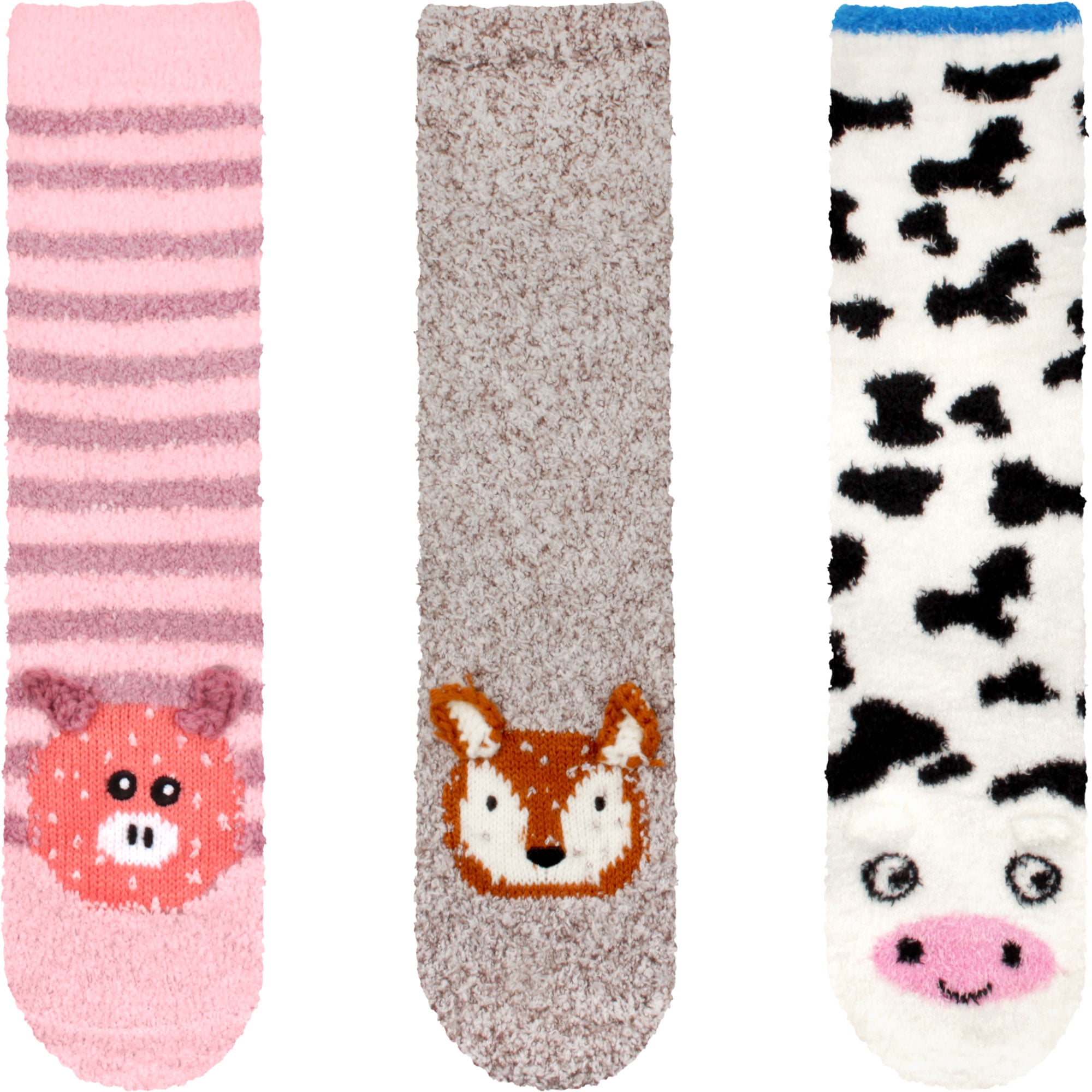 Super Soft Warm Cute Animal Non-Slip Fuzzy Crew Winter Home Socks ...