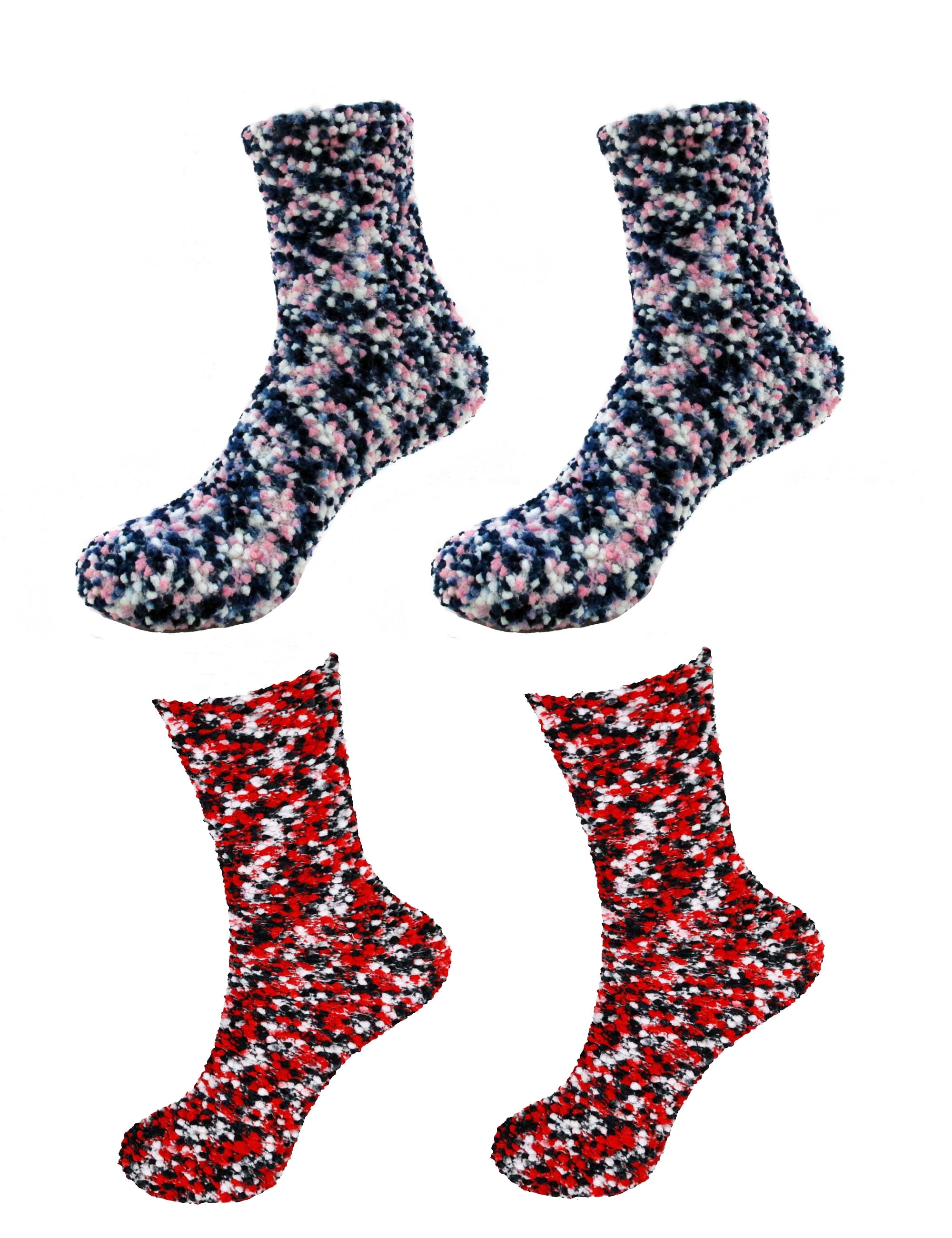 Super Soft Warm Microfiber Fuzzy Socks - 4 Pairs - Value Pack - Walmart.com