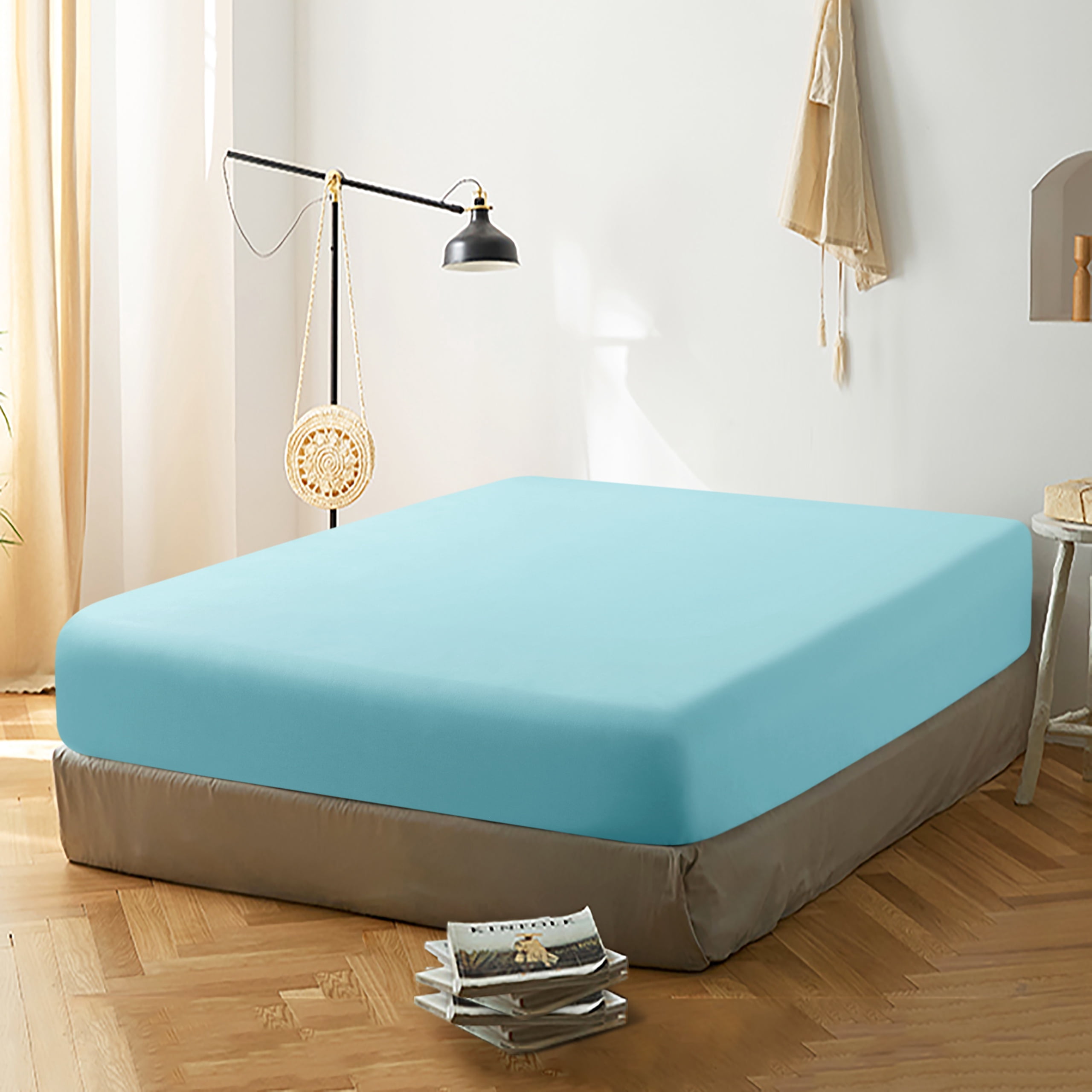 Super Soft and Durable Microfiber Fitted Sheet, Machine Washable Fitted ...