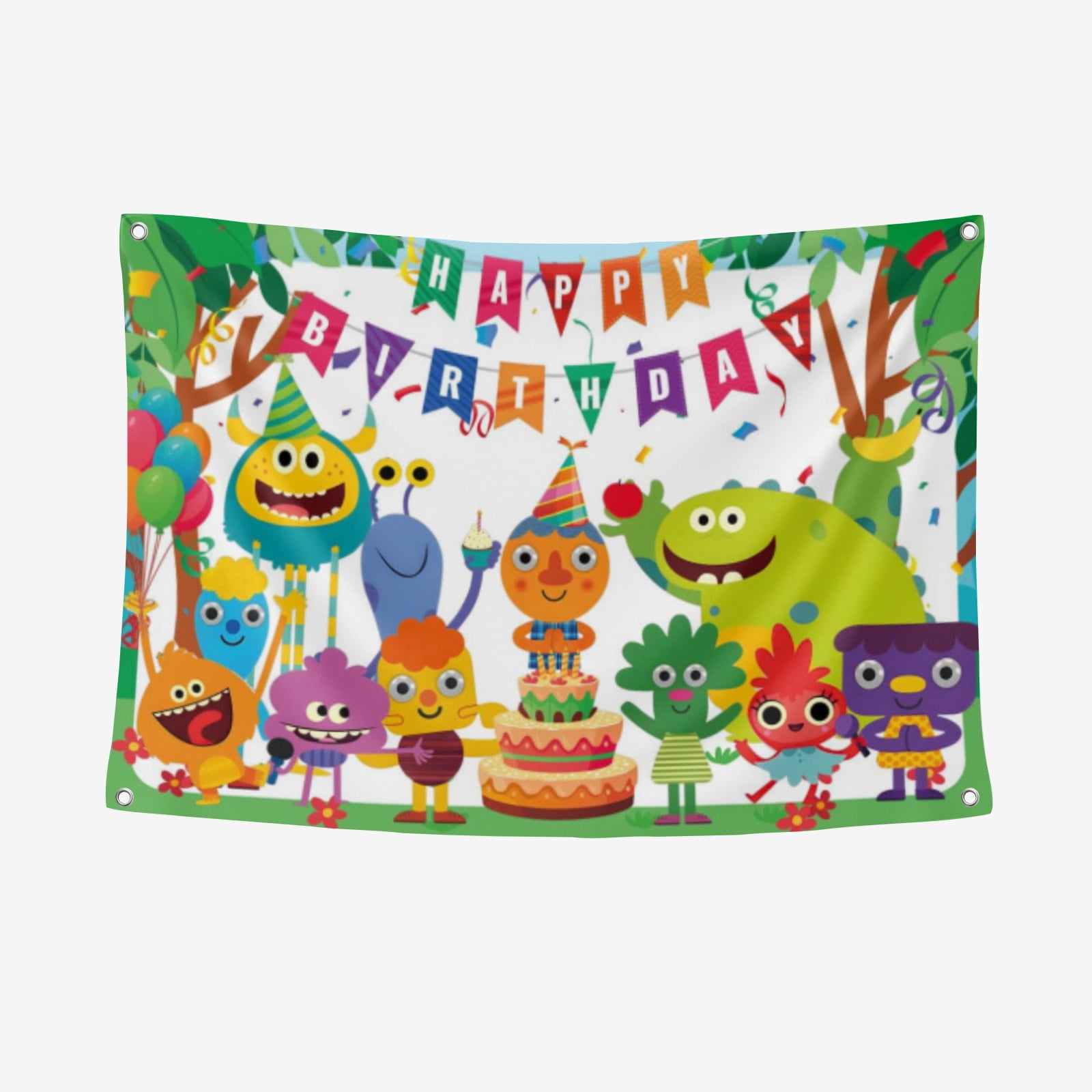 Super Songs Happy Birthday Backdrop Banner Super Songs Themed Party ...