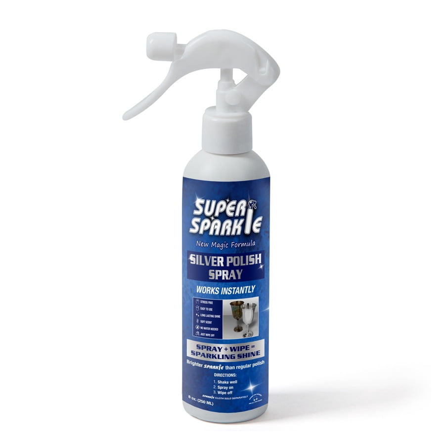 Super Sparkle Silver Polish Cleaner Spray 8 oz - Instant Tarnish ...