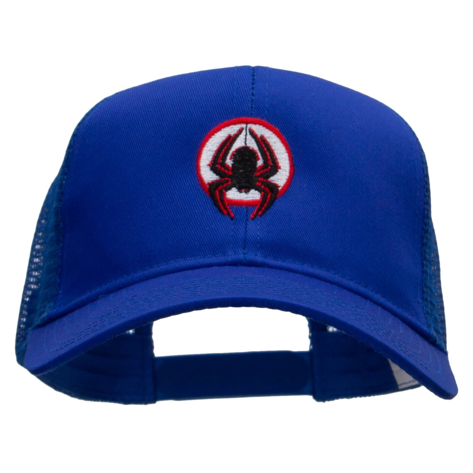 Super Spider Embroidered Solid Cotton Prostyle Twill Mesh Cap - Royal ...