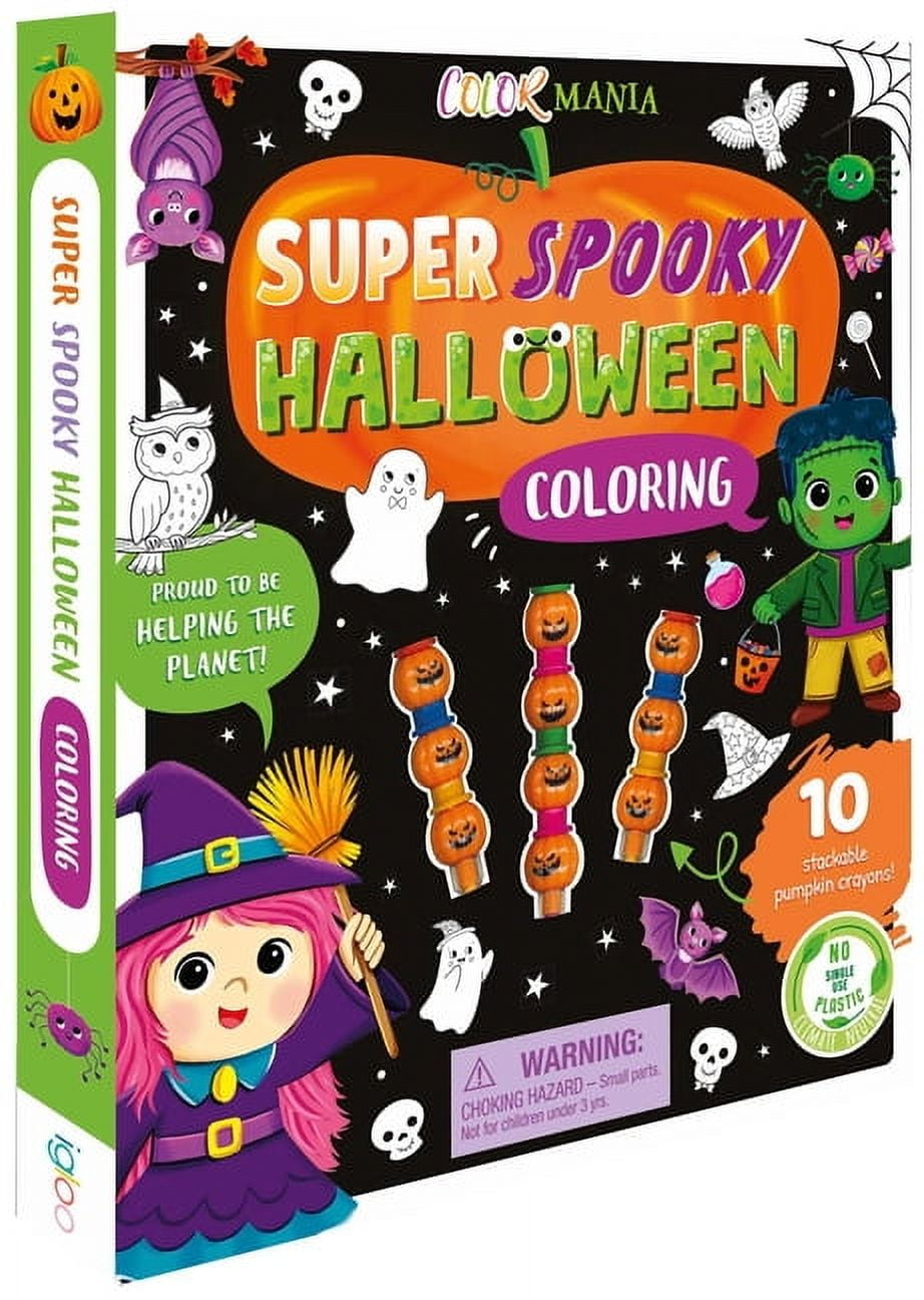 Super Spooky Halloween Coloring: With 10 Stackable Pumpkin Shaped ...