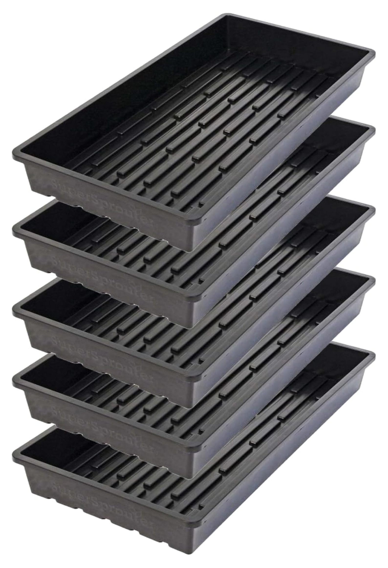 Super Sprouter Quad Thick 10" x 20" Tray, No Hole, Set of 5 | Durable ...