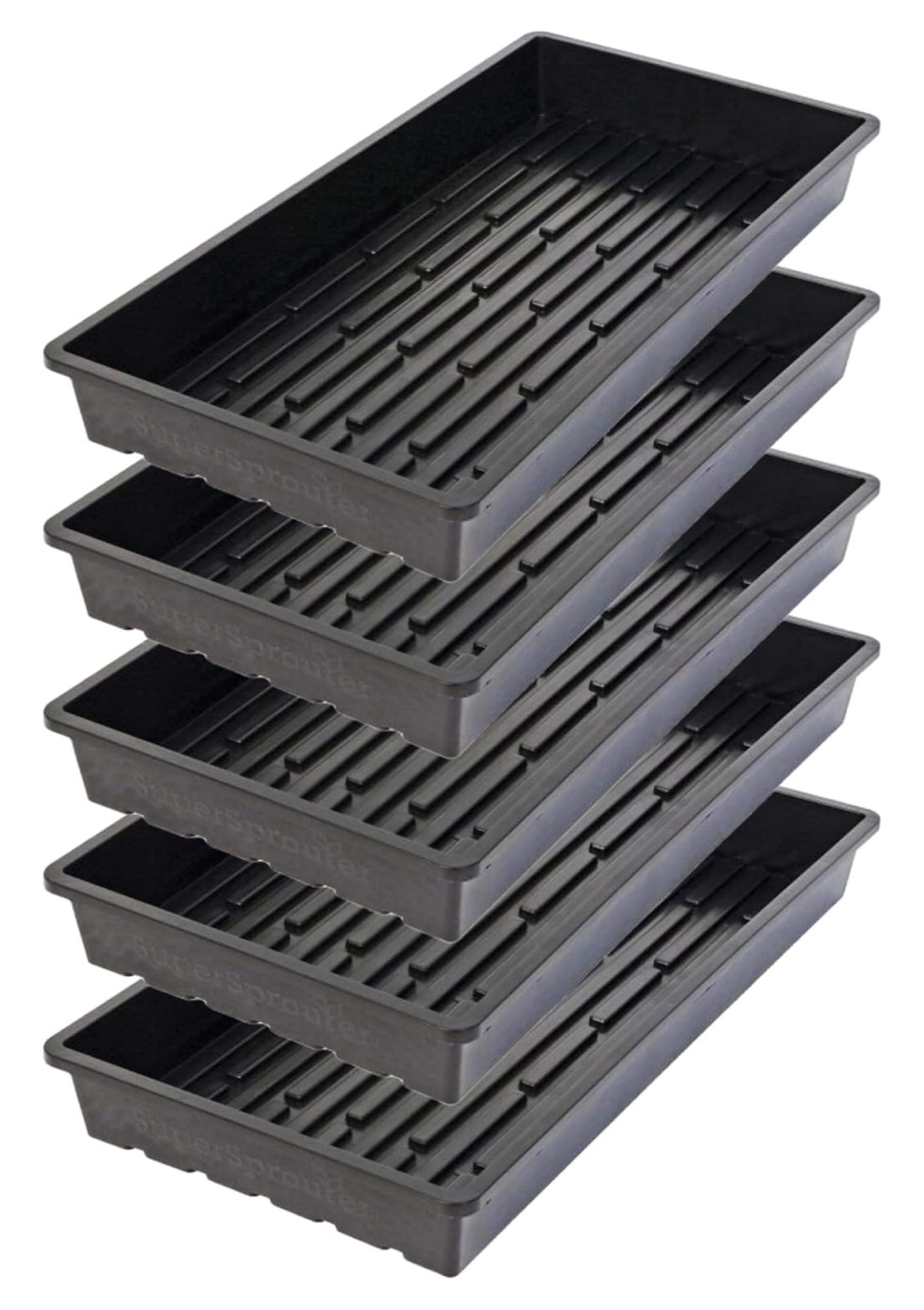 Super Sprouter Quad Thick 10" x 20" Tray, No Hole, Set of 5 | Durable ...