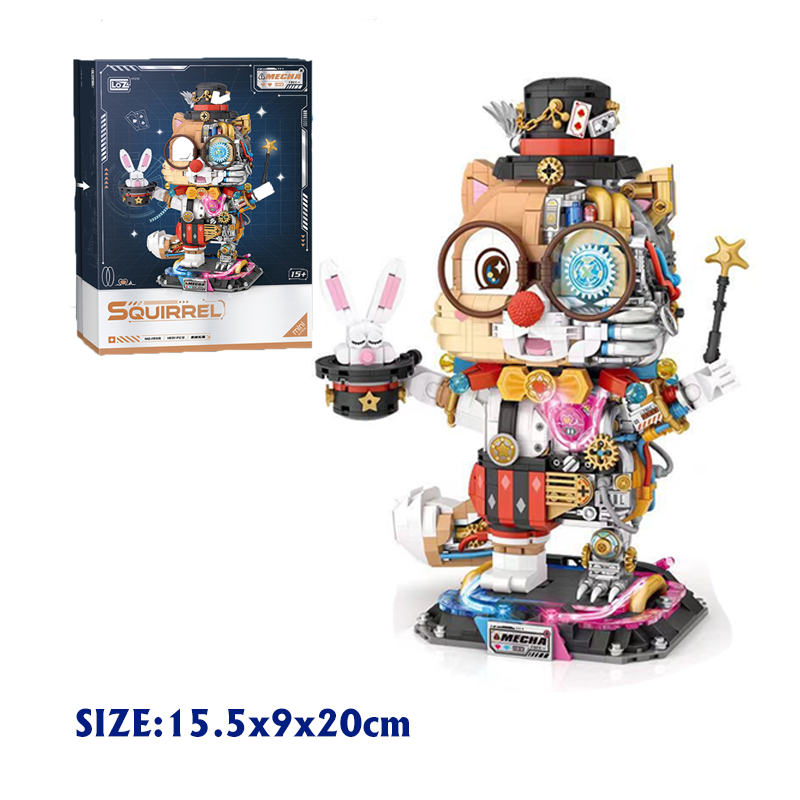 Super Squirrel Robot Technology Luminous Block Toy Animal Joker Circus ...