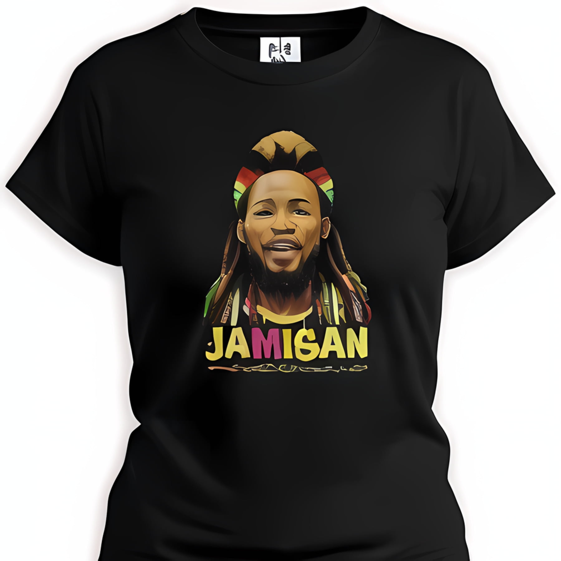 Super Stack Reggae Music Artist JAMSAAN Black T-Shirt Vector Print ...