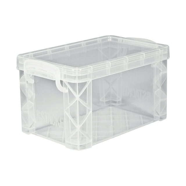 Super Stacker Clear Plastic Storage Box with Locking Lid, 6.4" x 4.00 ...