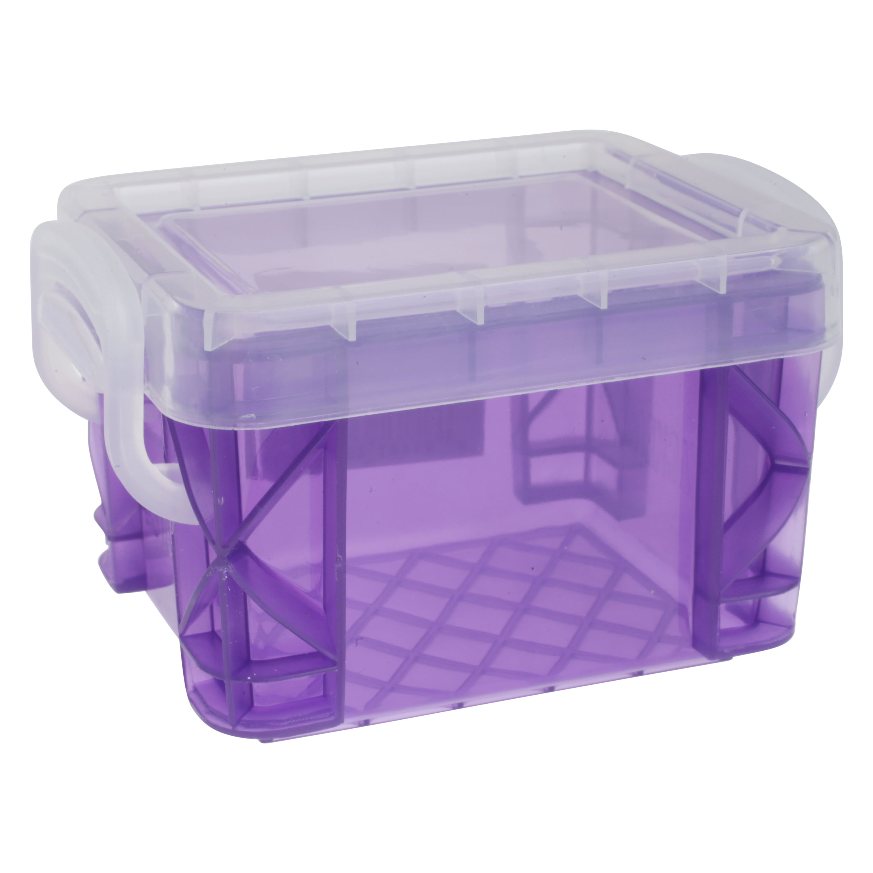 Super Stacker Kids Pixie Box Small Purple Plastic Storage with Handles ...