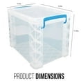 Super Stacker Storage or Hanging File Box with Blue Lid Locking Handles ...