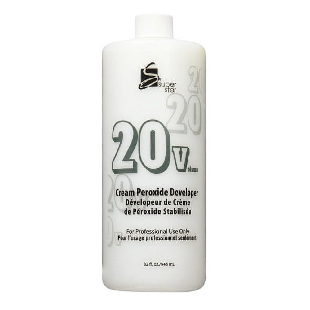 Super Star 20v Cream Liquid Peroxide Developer for Hair, 32 Oz, 2 Pack ...