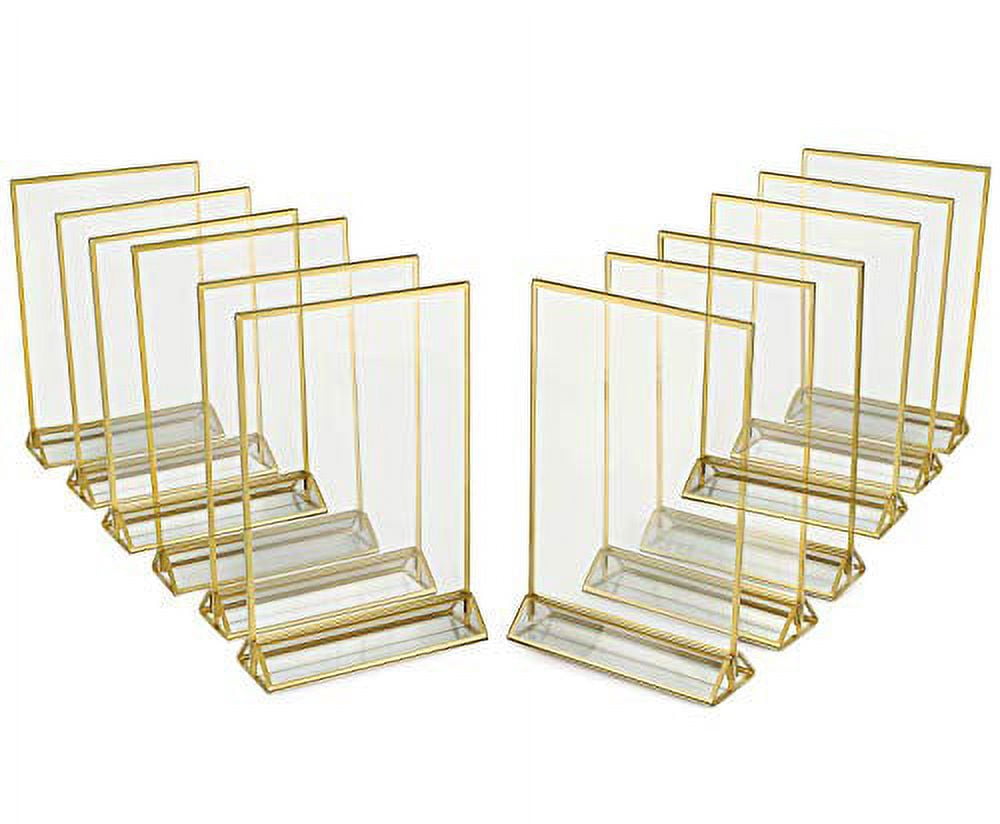 Super Star Quality Clear Acrylic 2 Sided Frames with 3MM Gold Borders ...