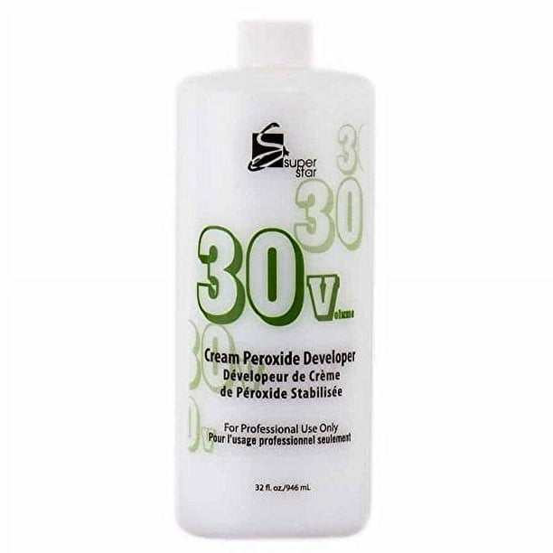Super Star Stabilized Cream Peroxide Developer 30 Volume, 32 oz, 2 Pack ...