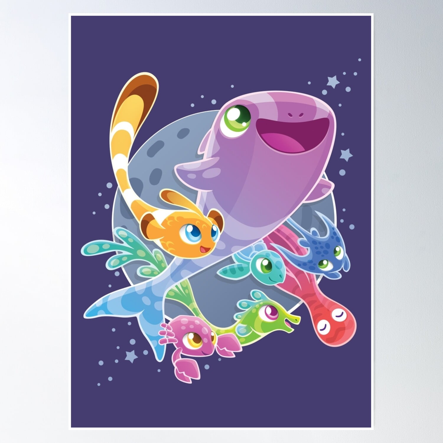 Super Starfish Adventure Poster Wall Art, Modern Wall Decor, 24x36 ...