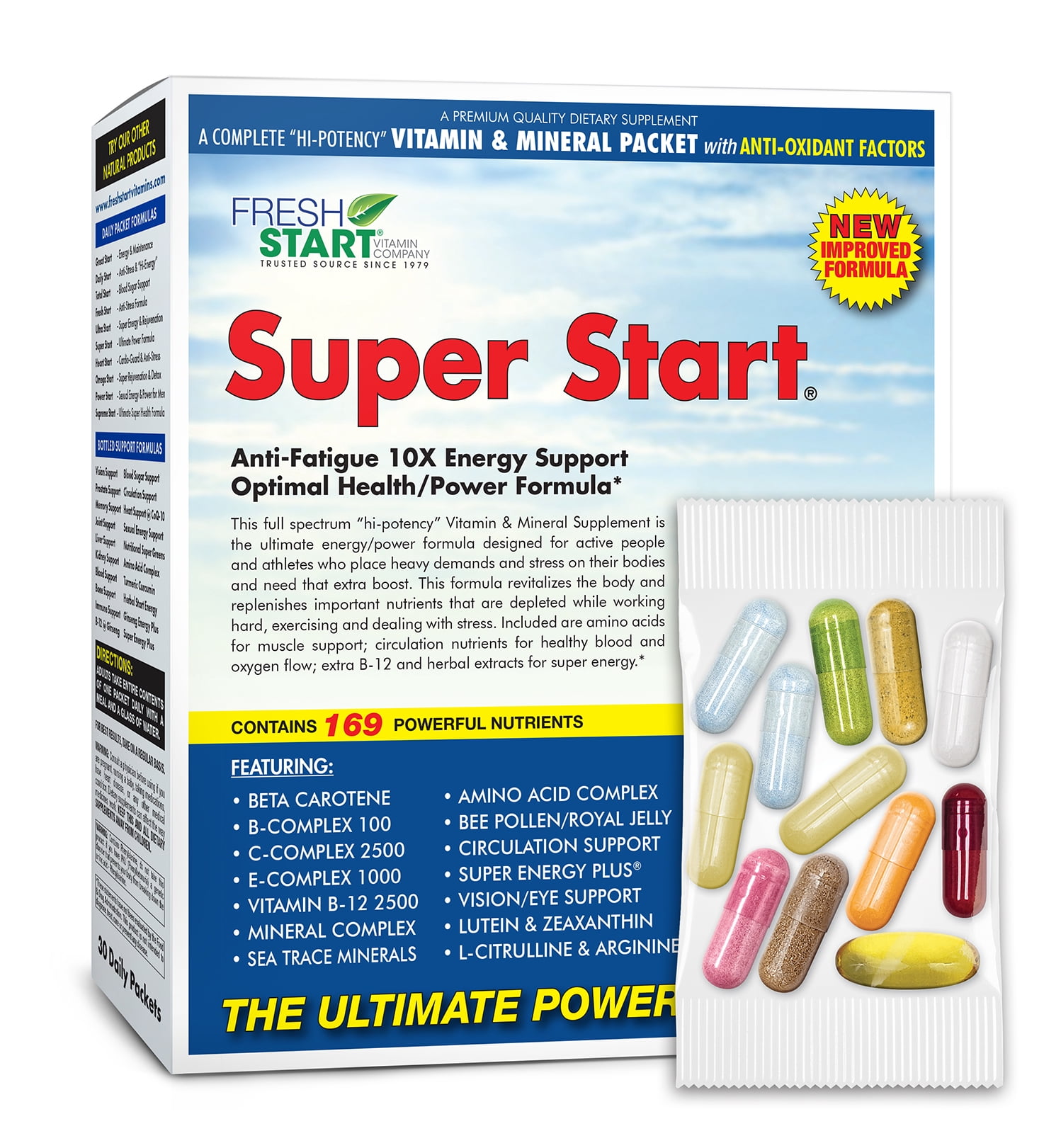 Super Start - Daily Multivitamin Pack - 10X Energy, Stamina, Muscle ...